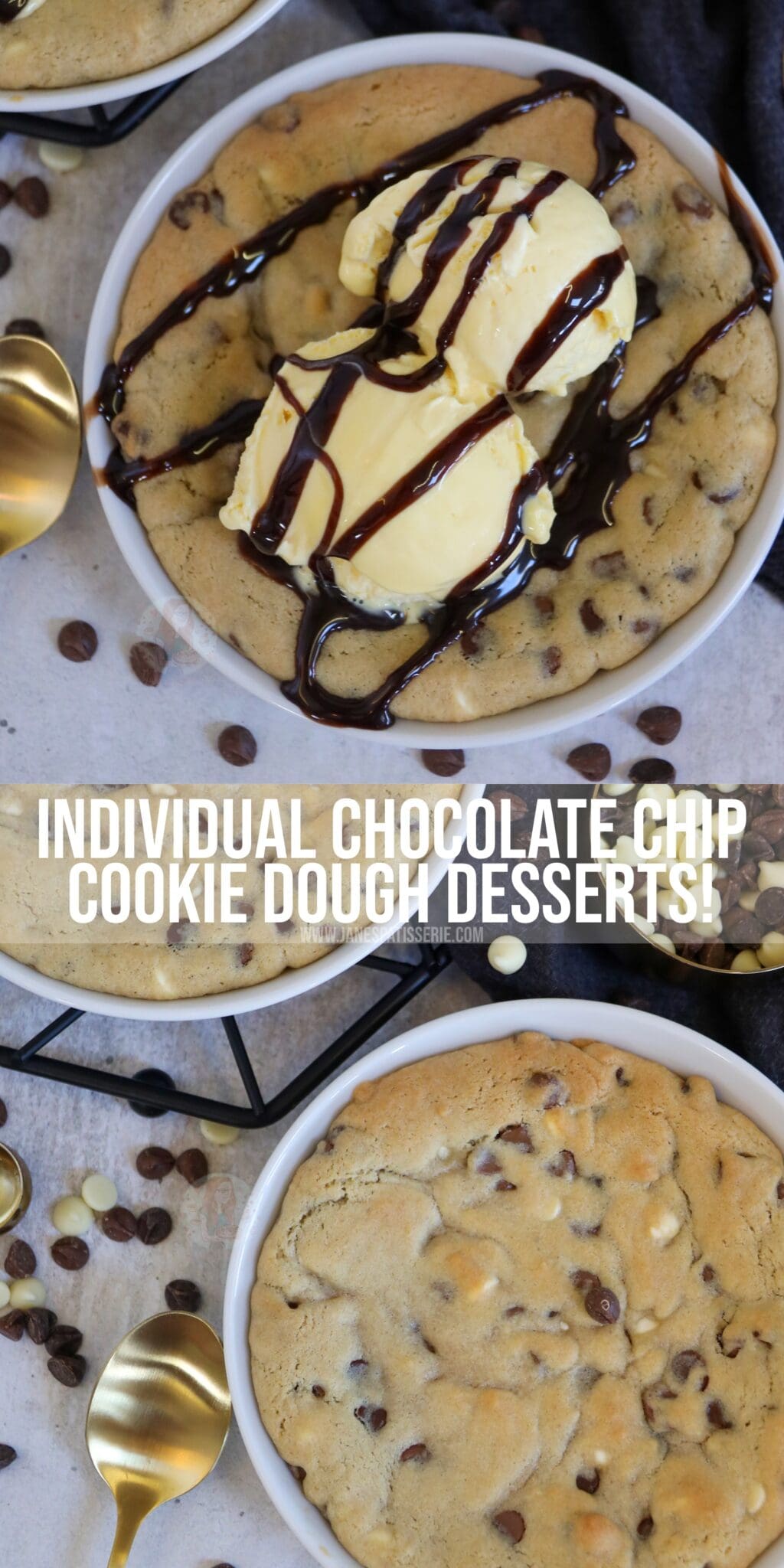 Individual Chocolate Chip Cookie Dough Desserts! - Jane's Patisserie