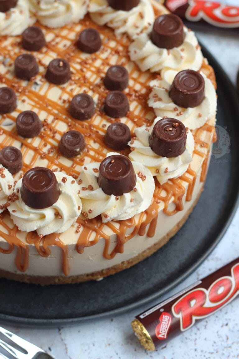 No-Bake Caramel Rolo Cheesecake! - Jane's Patisserie