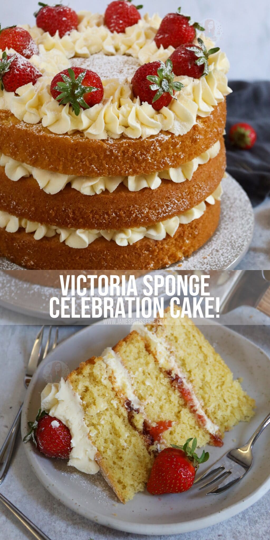 Victoria Sponge - Celebration Cake! - Jane's Patisserie