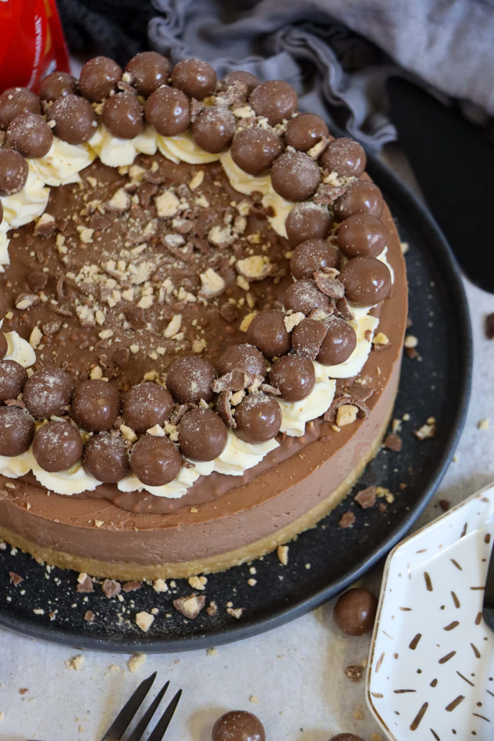 No-Bake Chocolate Malteser Cheesecake! - Jane's Patisserie