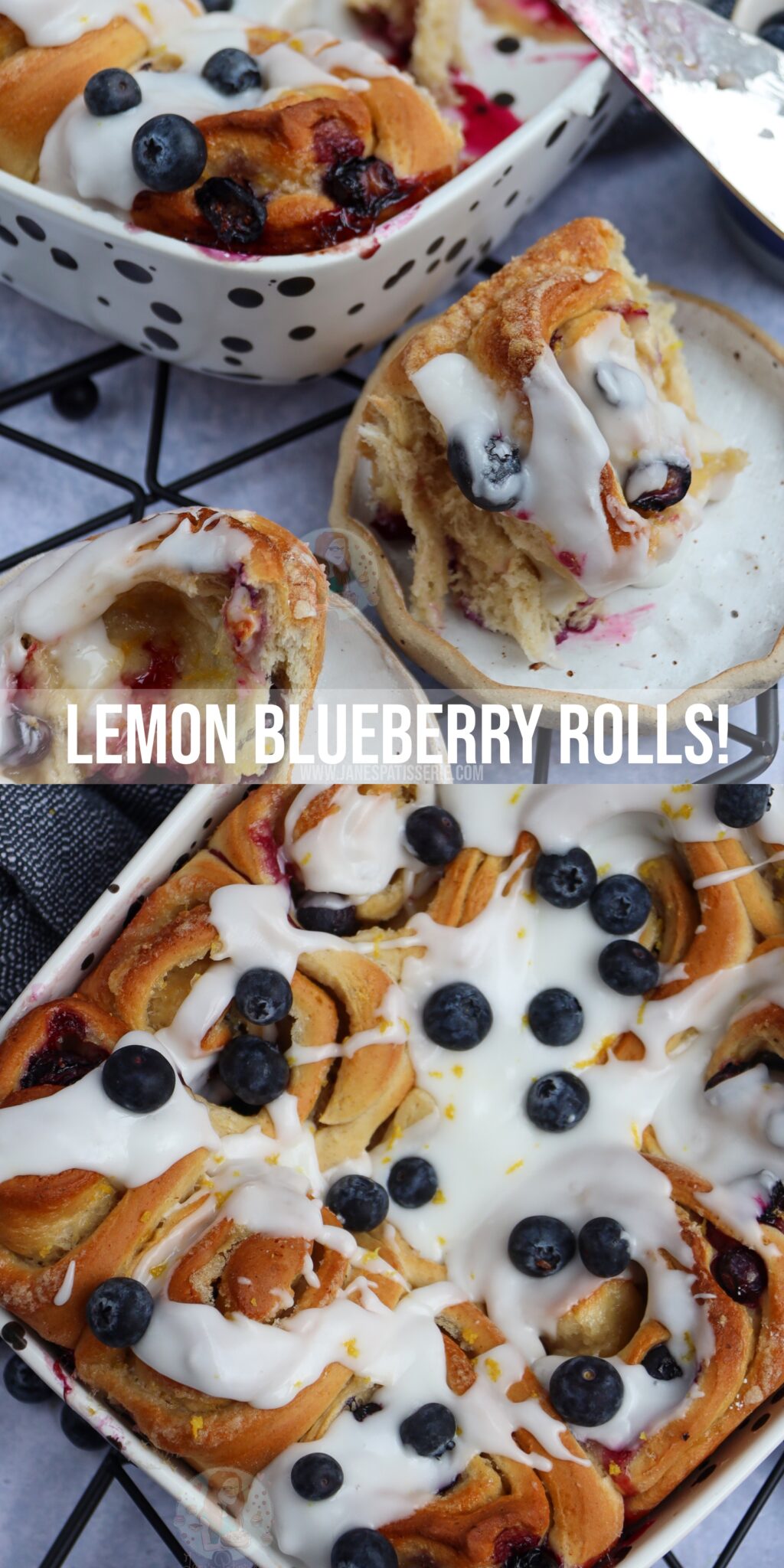 Lemon and Blueberry Rolls! - Jane's Patisserie