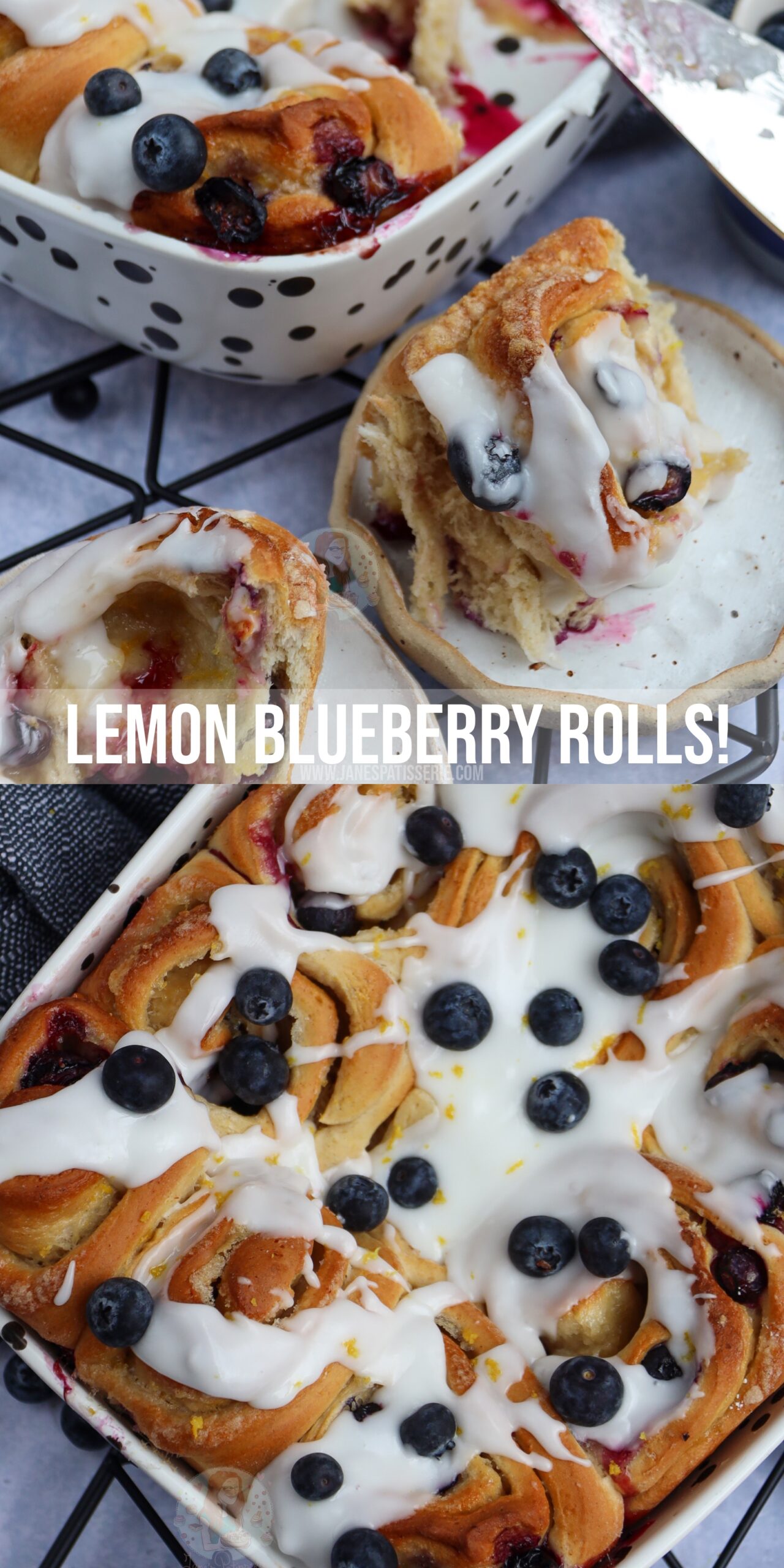 Lemon and Blueberry Rolls! - Jane's Patisserie