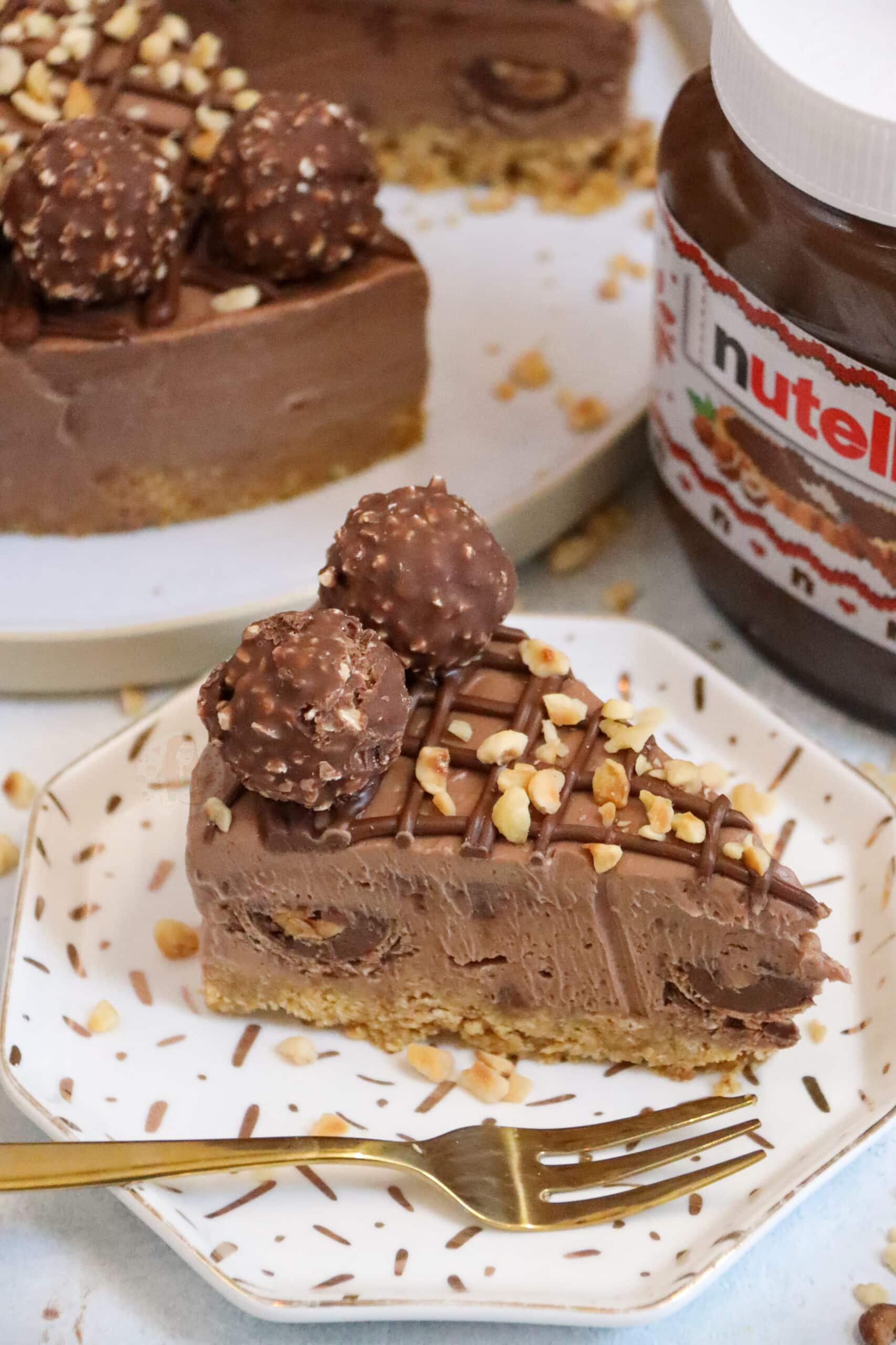 No-Bake Ferrero Rocher and Nutella Cheesecake! - Jane's Patisserie
