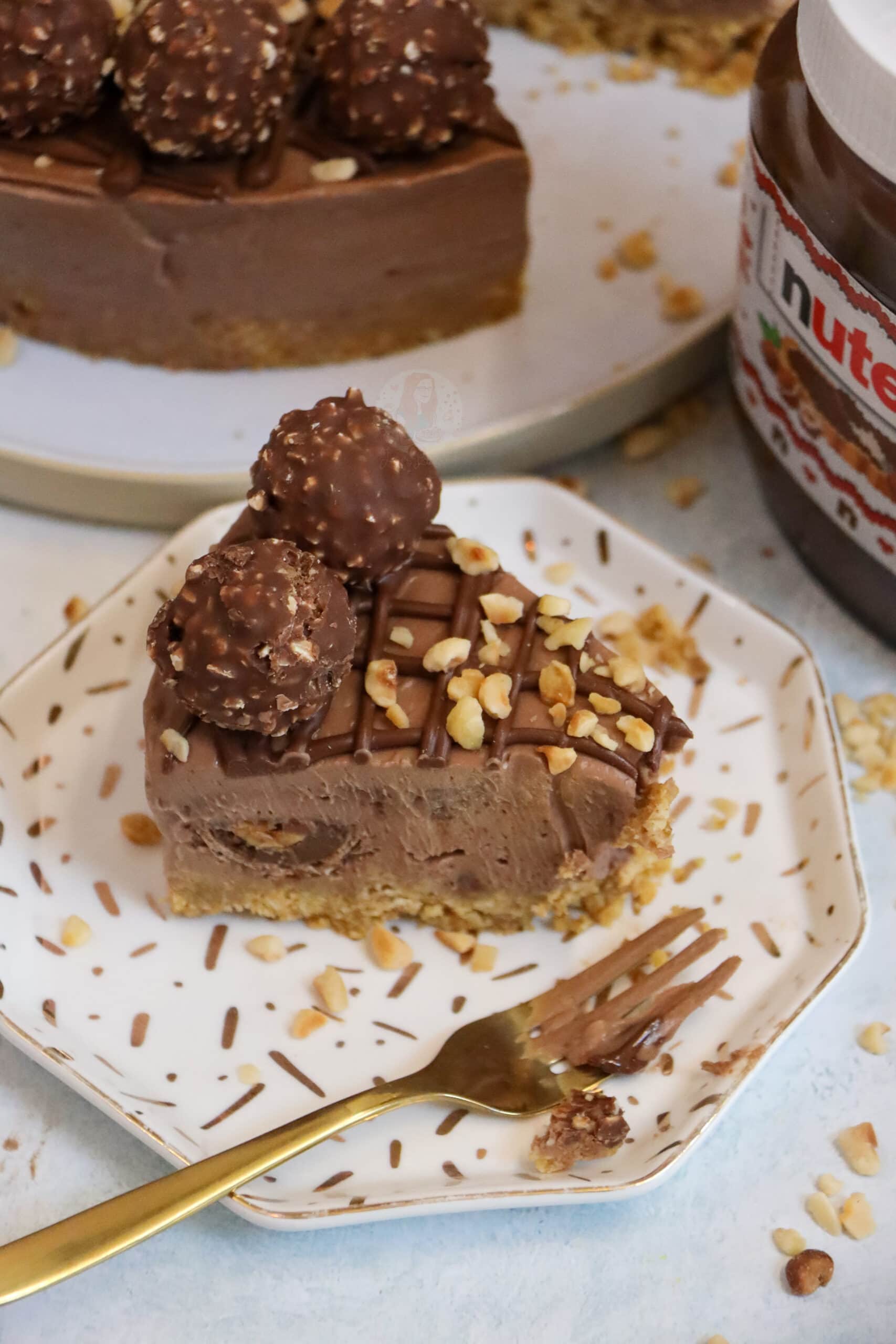 No-Bake Ferrero Rocher and Nutella Cheesecake! - Jane's Patisserie