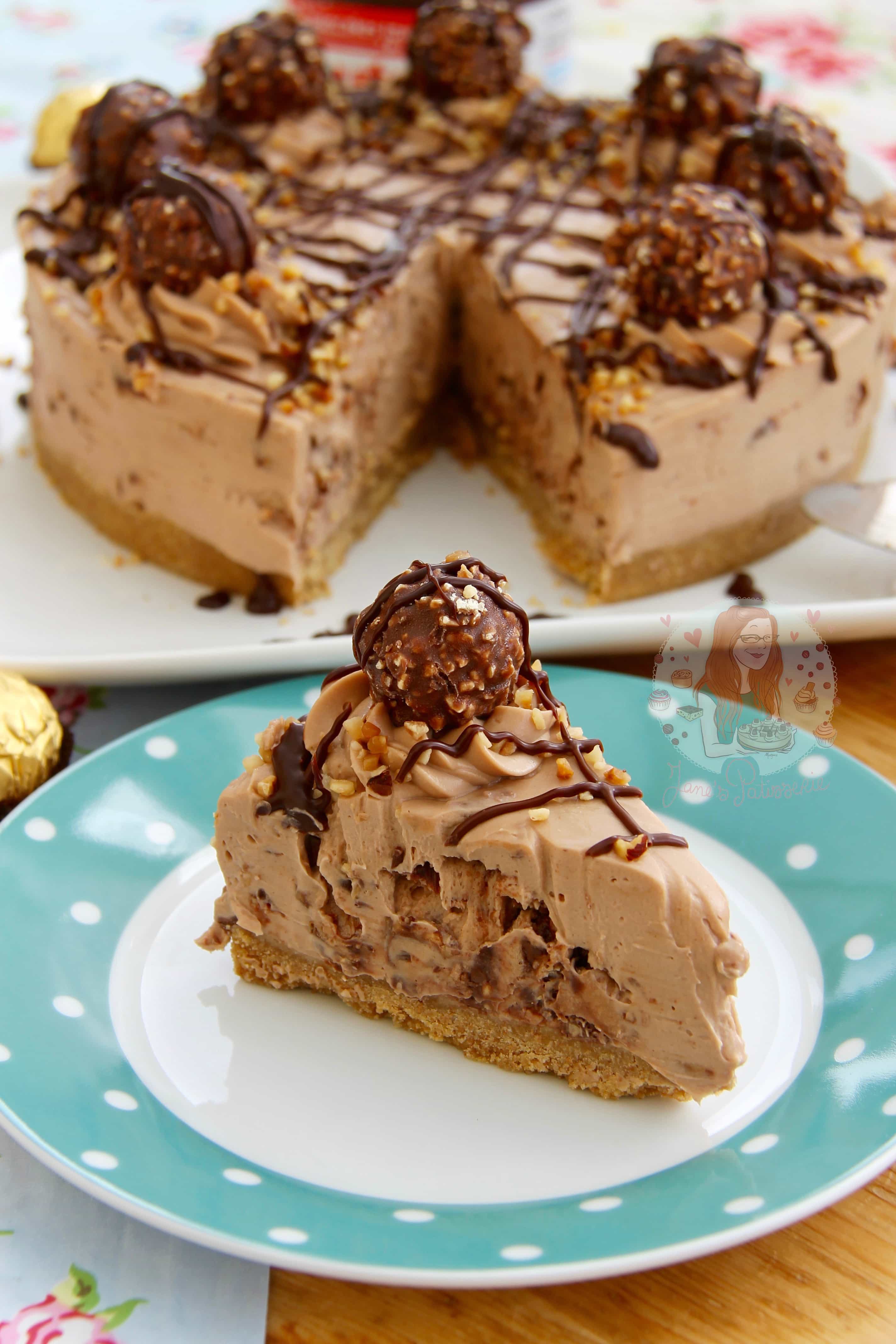 No-Bake Ferrero Rocher and Nutella Cheesecake! - Jane's Patisserie