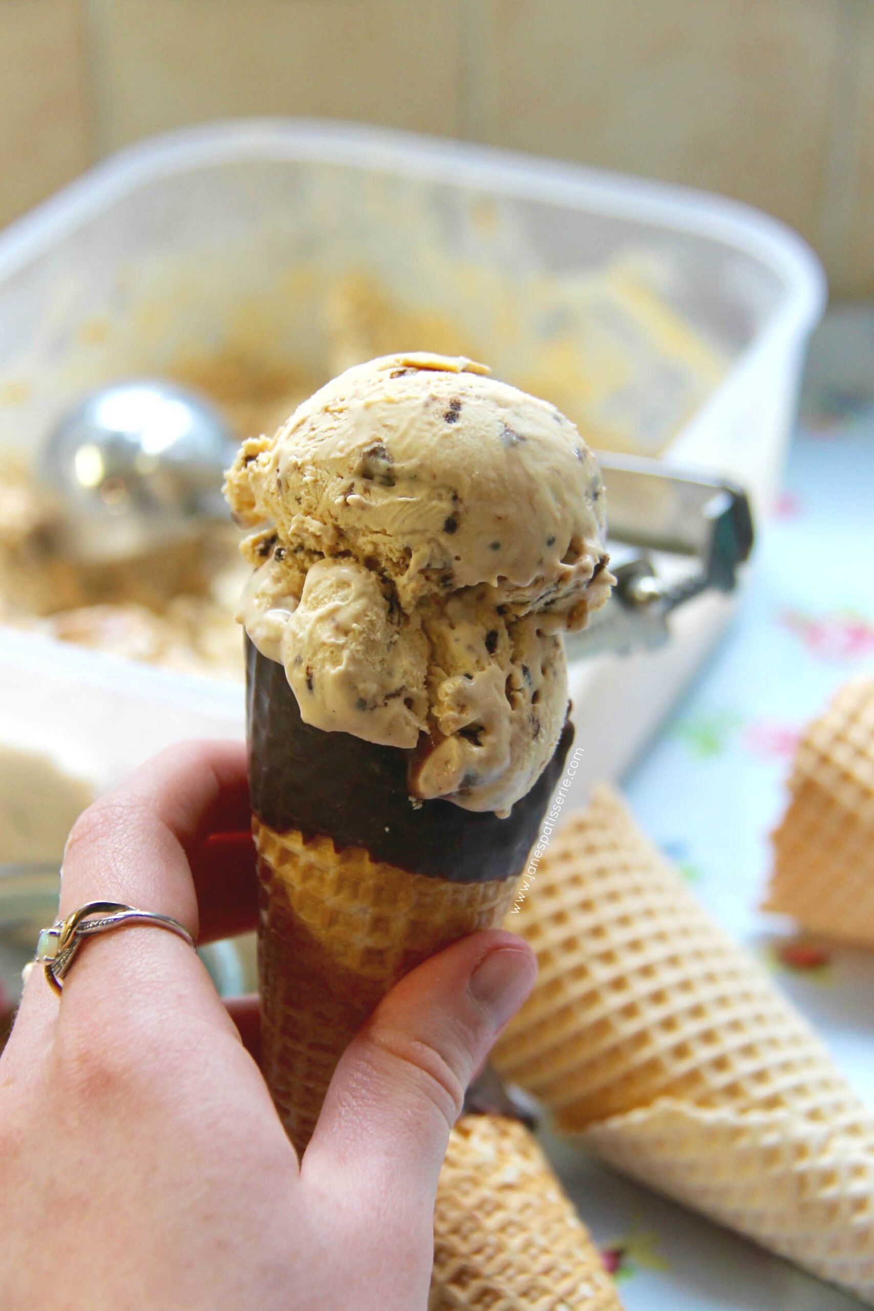 No-Churn Salted Caramel Ice-Cream! - Jane's Patisserie