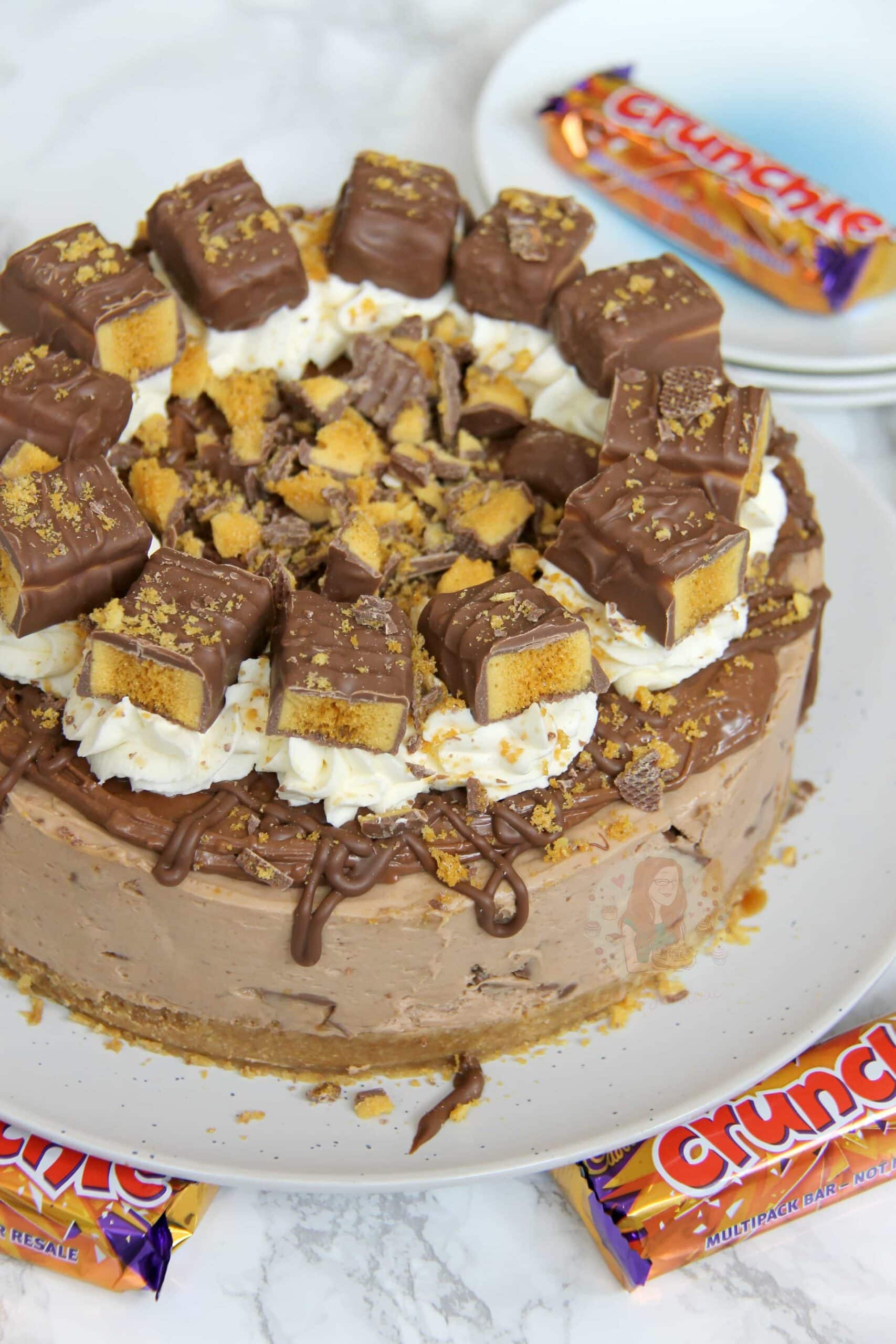 No-Bake Honeycomb Crunchie Cheesecake! - Jane's Patisserie
