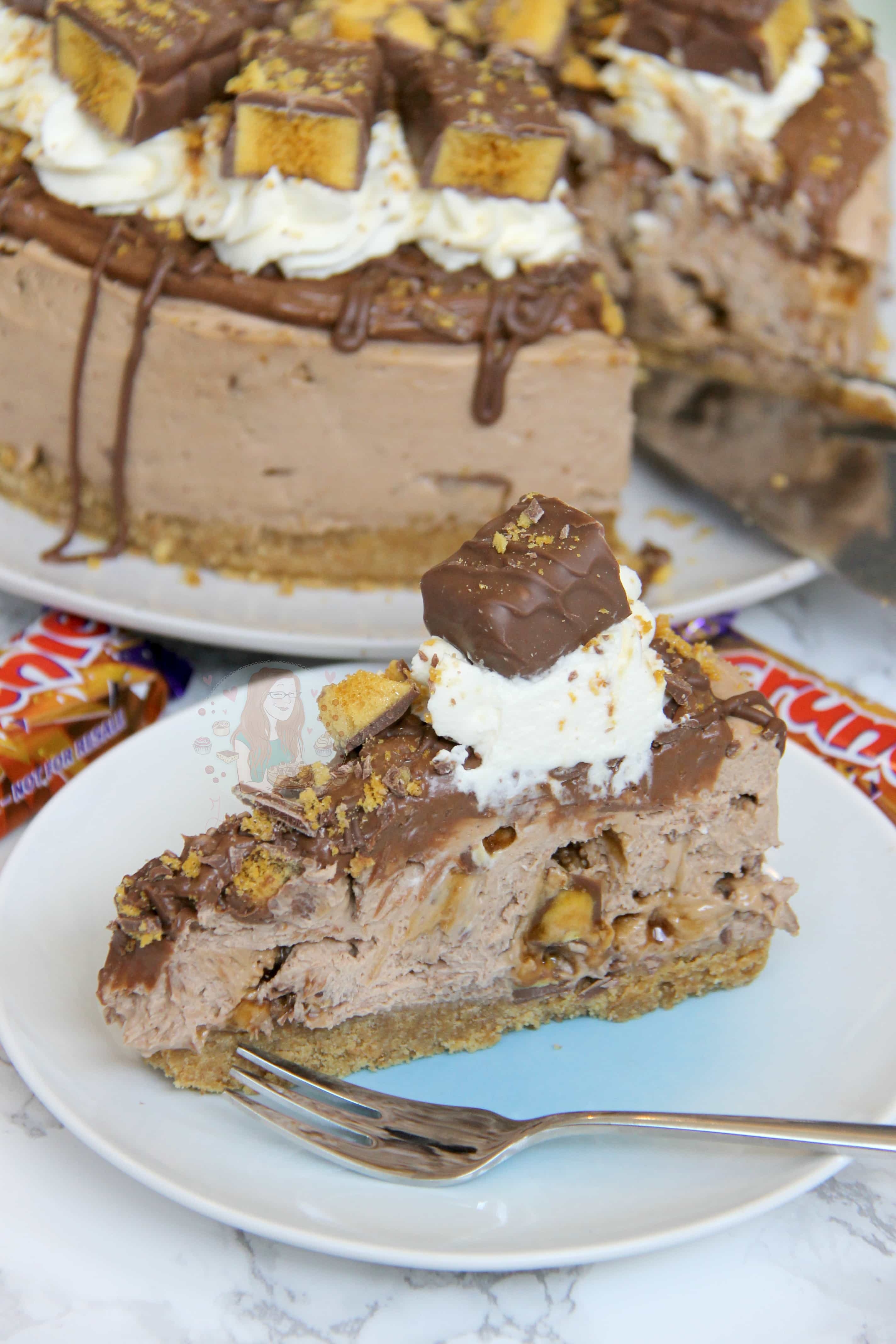 No-Bake Honeycomb Crunchie Cheesecake! - Jane's Patisserie