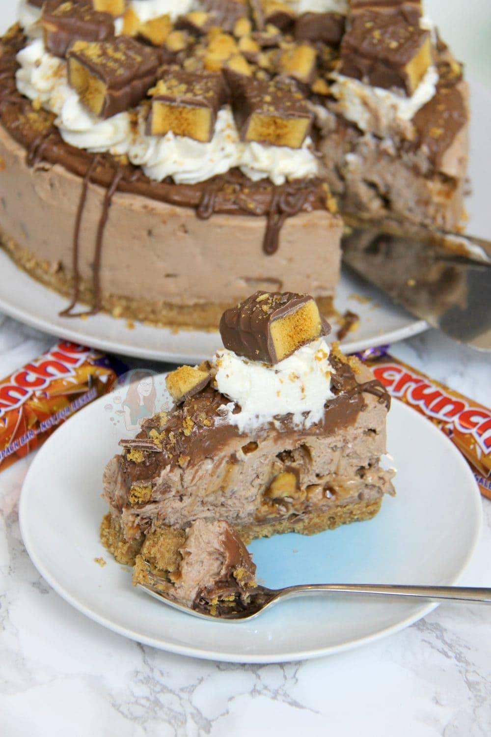 No-Bake Honeycomb Crunchie Cheesecake! - Jane's Patisserie