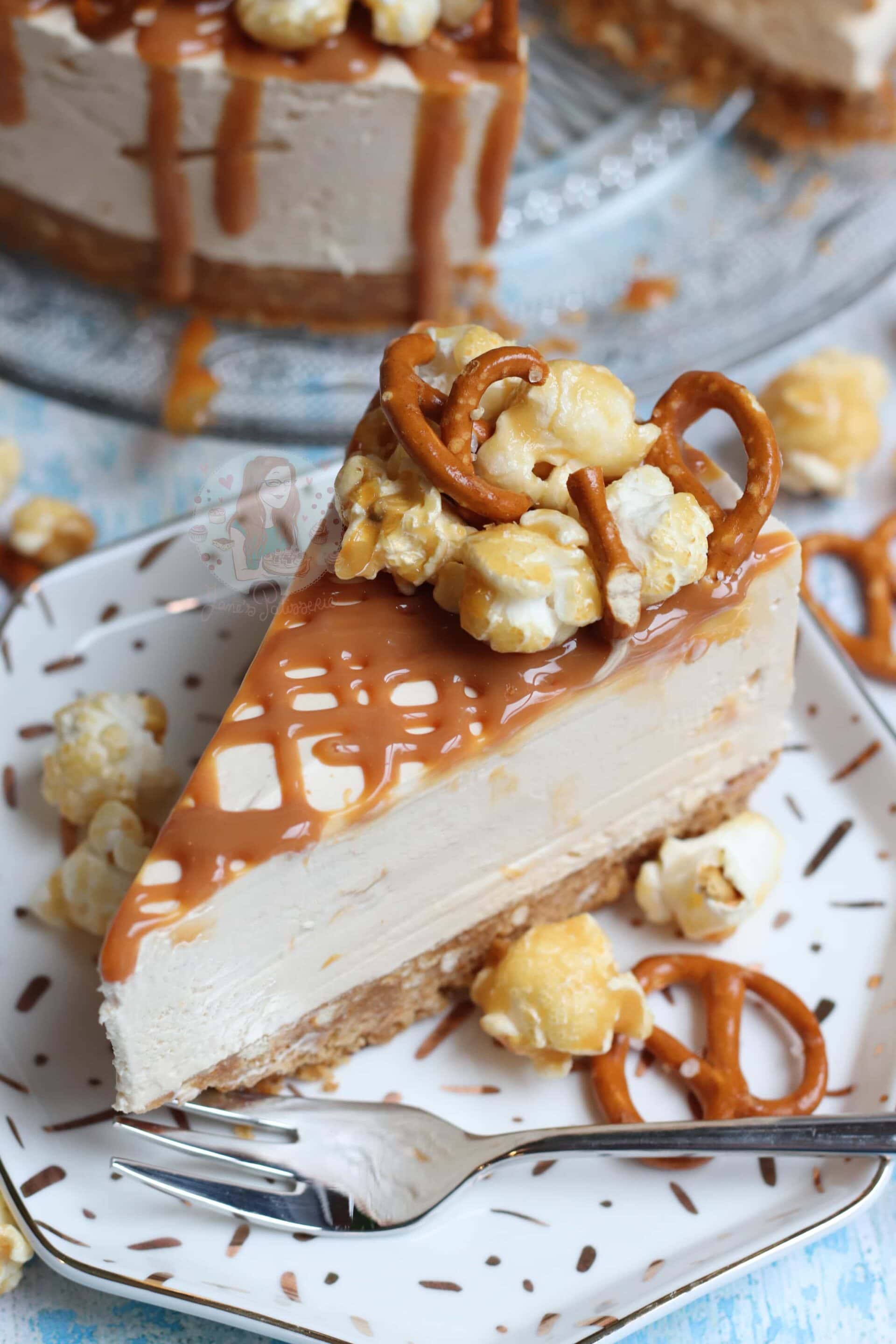 No-Bake Salted Caramel Cheesecake! - Jane's Patisserie
