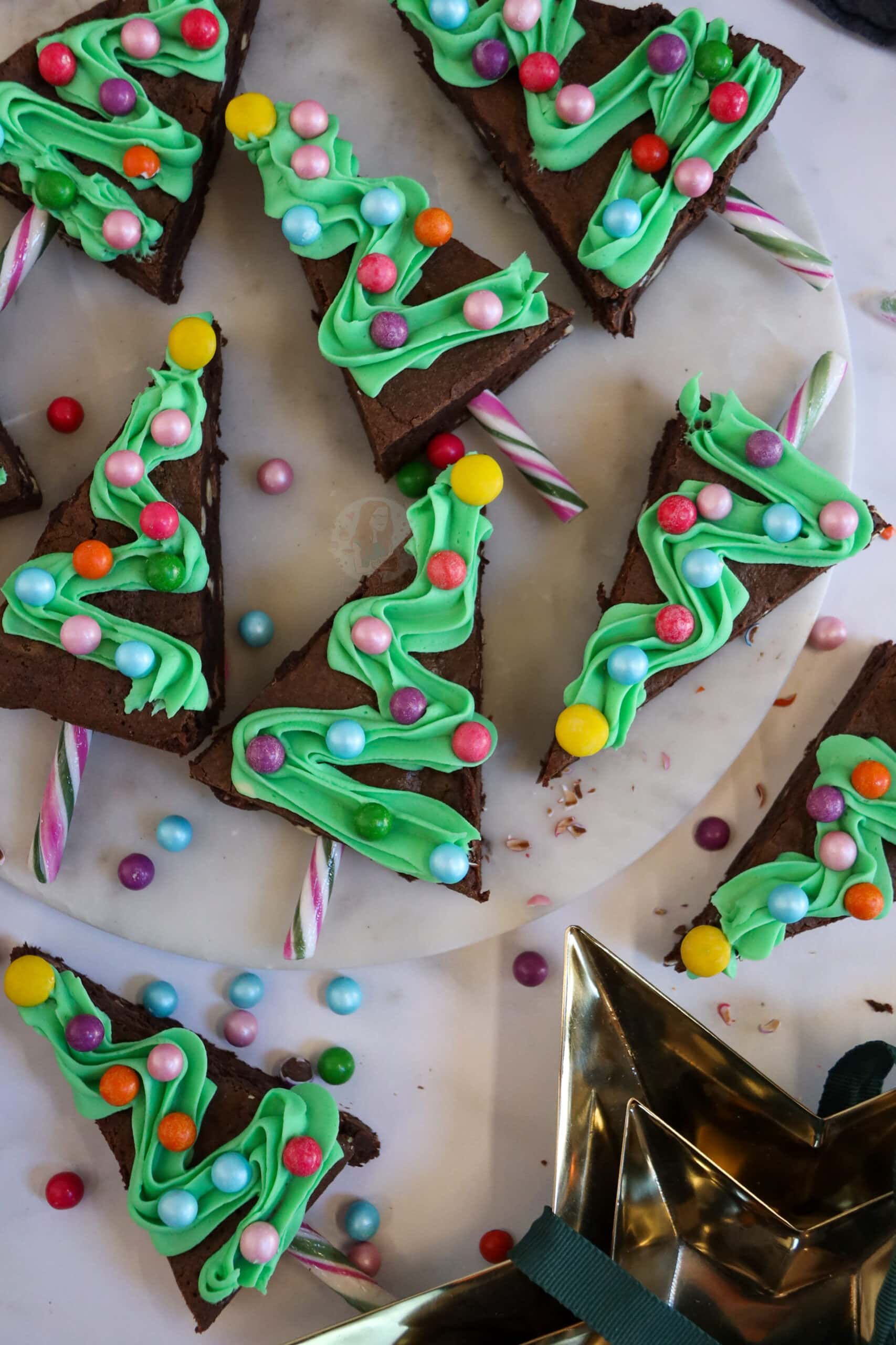 Christmas Tree Chocolate Brownies! - Jane's Patisserie