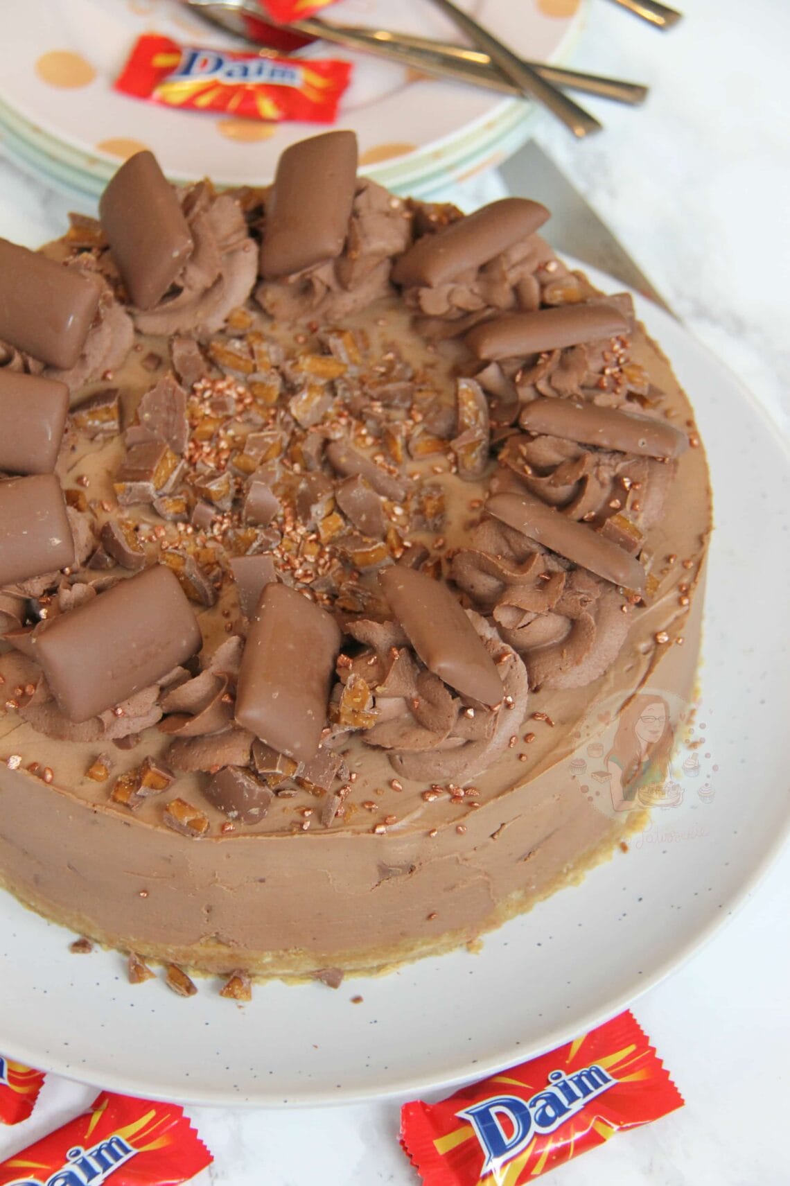 No-Bake Daim Bar Cheesecake! - Jane's Patisserie