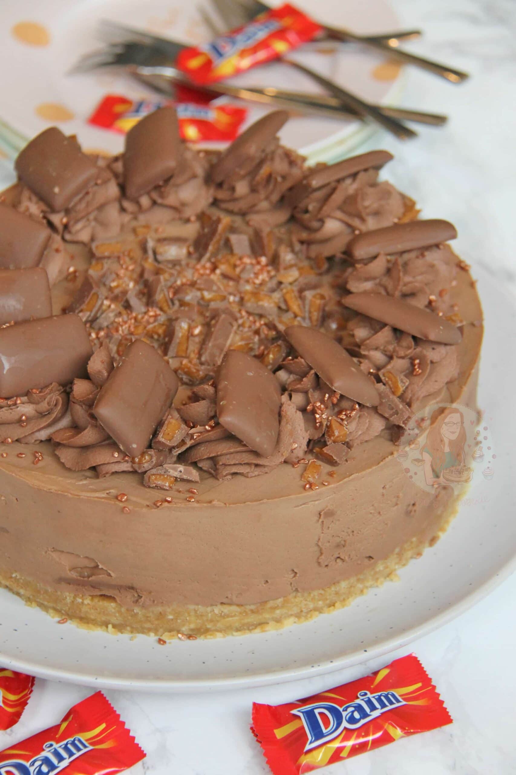 No-Bake Daim Bar Cheesecake! - Jane's Patisserie