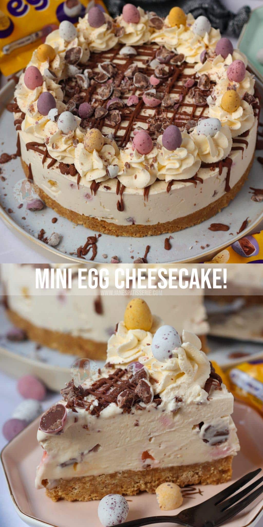 No-Bake Mini Egg Cheesecake! - Jane's Patisserie