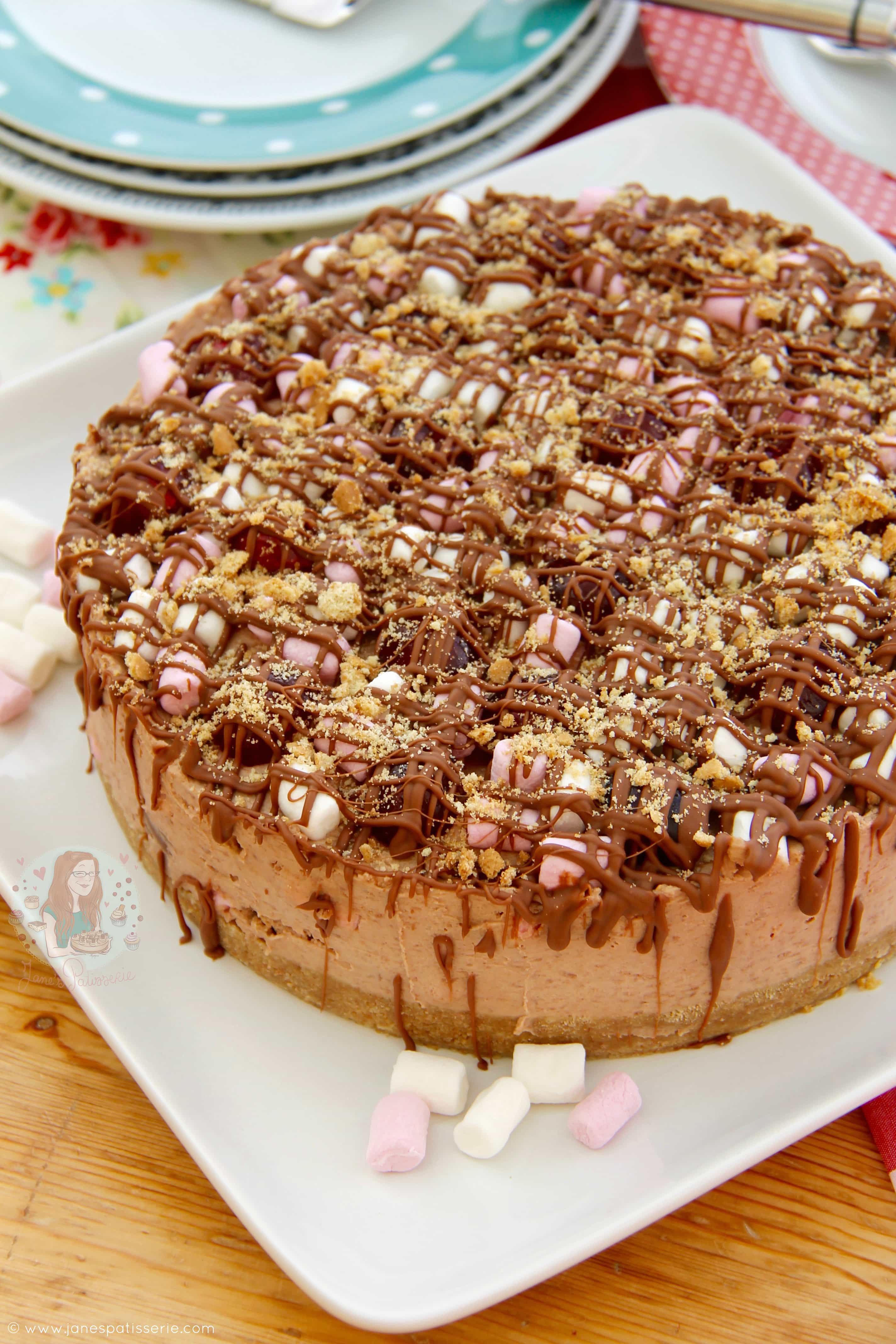 No-Bake Rocky Road Cheesecake! - Jane's Patisserie