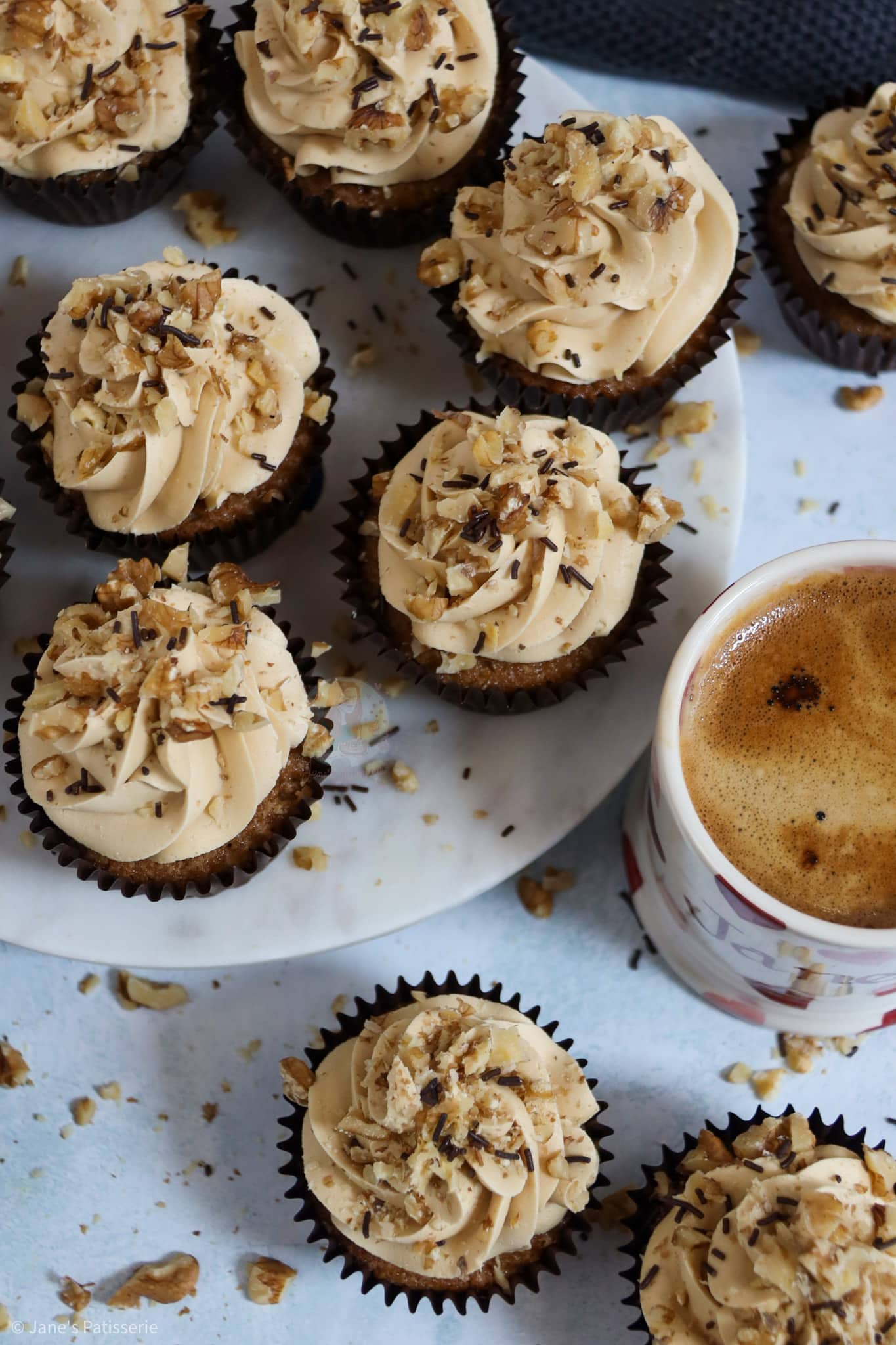 Coffee and Walnut Cupcakes! - Jane's Patisserie