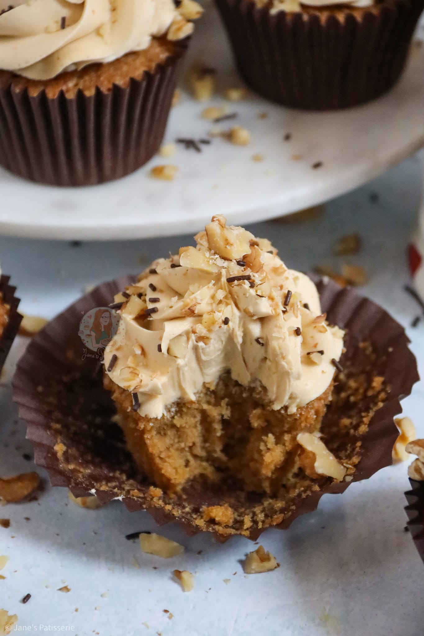 Coffee and Walnut Cupcakes! - Jane's Patisserie