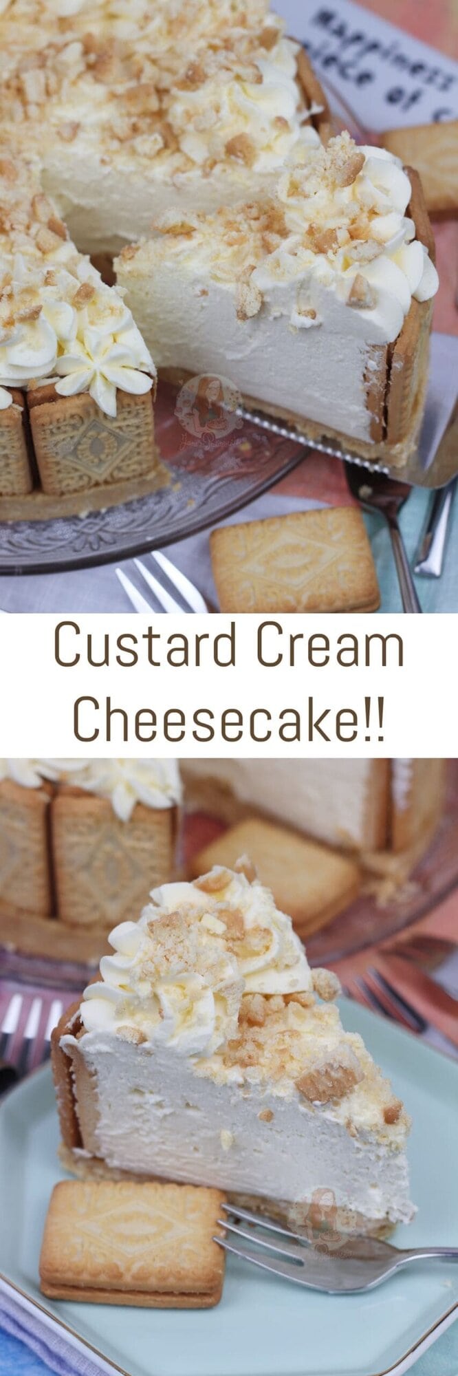 No-Bake Custard Cream Cheesecake! - Jane's Patisserie