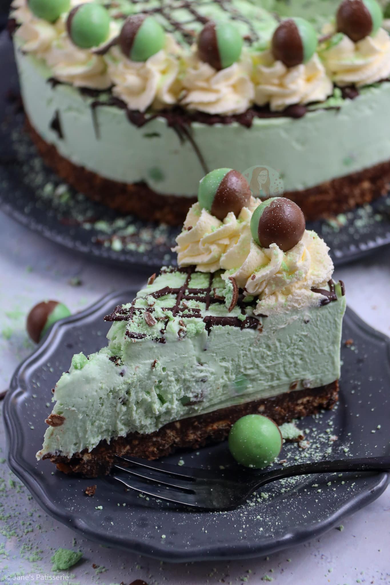 No-Bake Mint Aero Cheesecake! - Jane's Patisserie