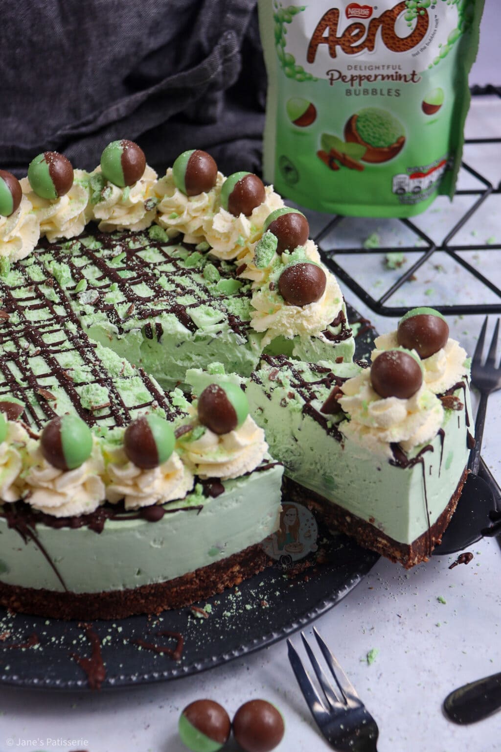 No-Bake Mint Aero Cheesecake! - Jane's Patisserie