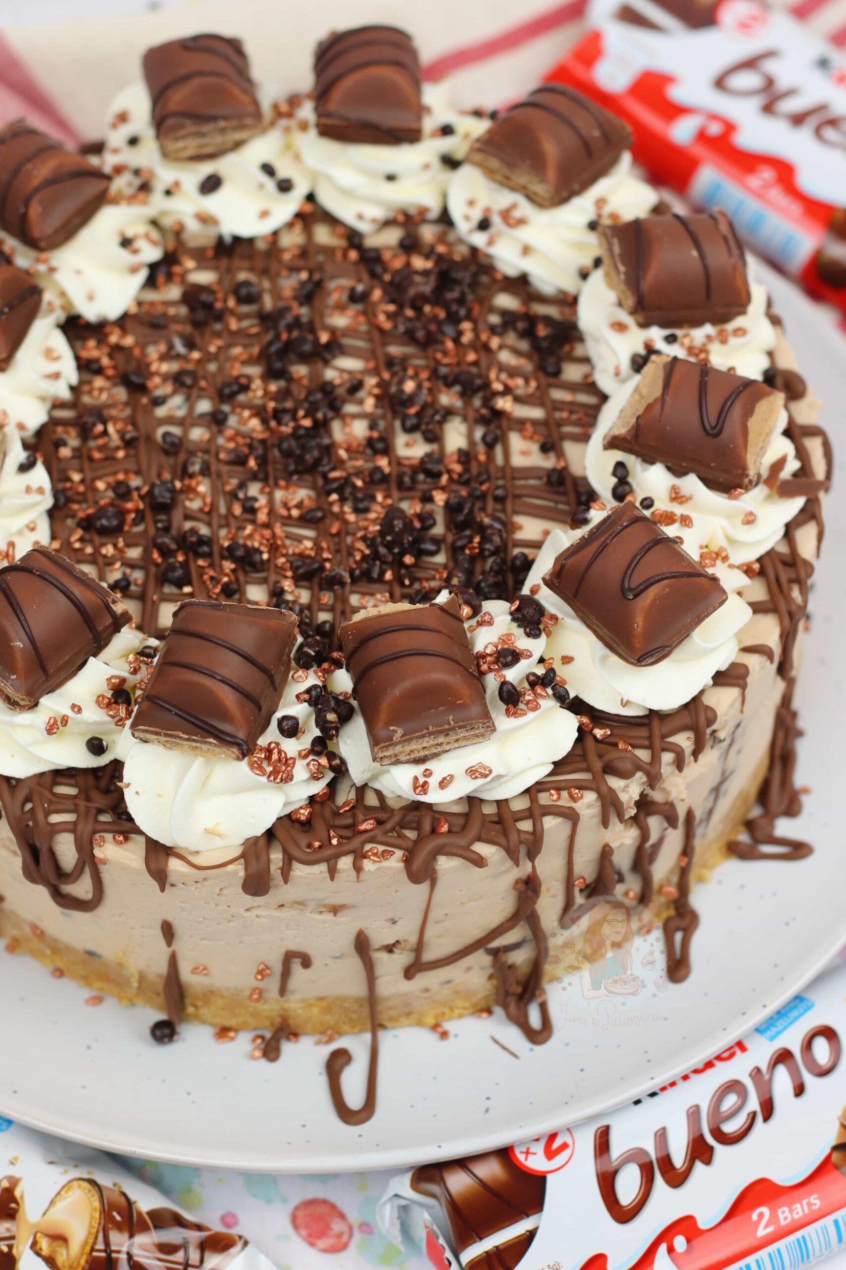 No-Bake Kinder Bueno Cheesecake! - Jane's Patisserie