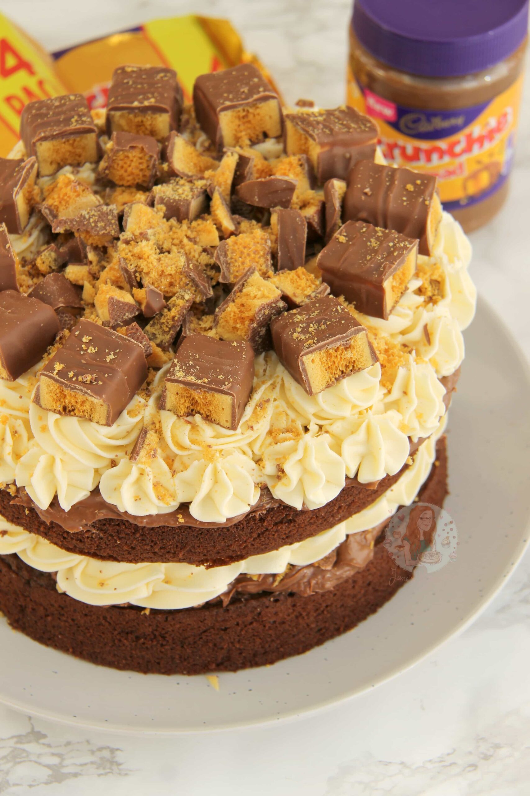 Honeycomb Crunchie Cake - Jane's Patisserie