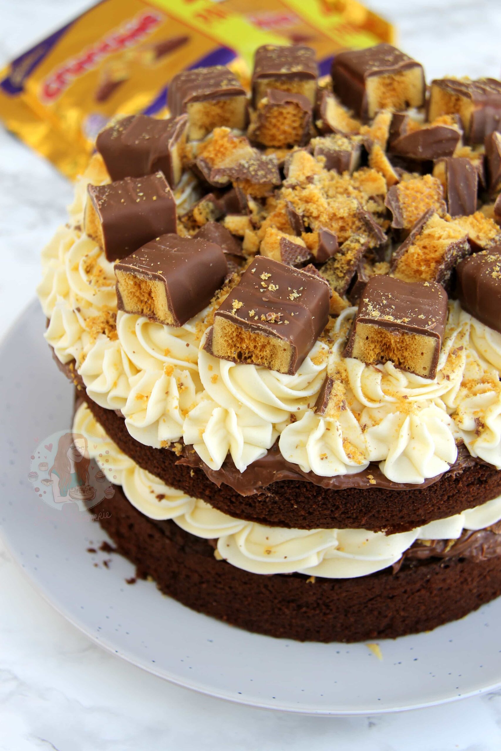 Honeycomb Crunchie Cake - Jane's Patisserie