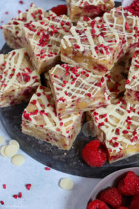 White Chocolate and Raspberry Blondies! - Jane's Patisserie