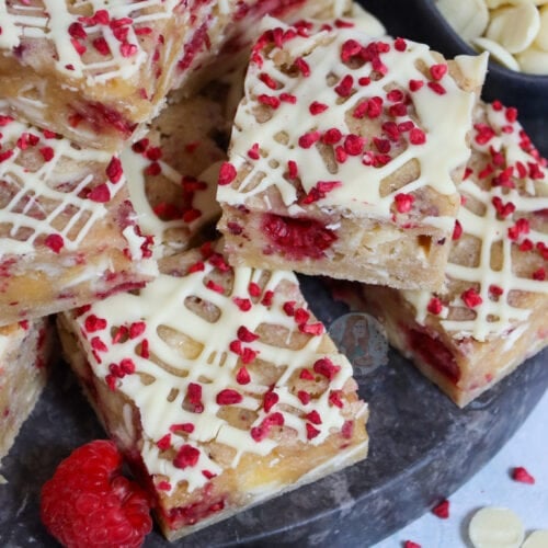 White Chocolate and Raspberry Blondies! - Jane's Patisserie