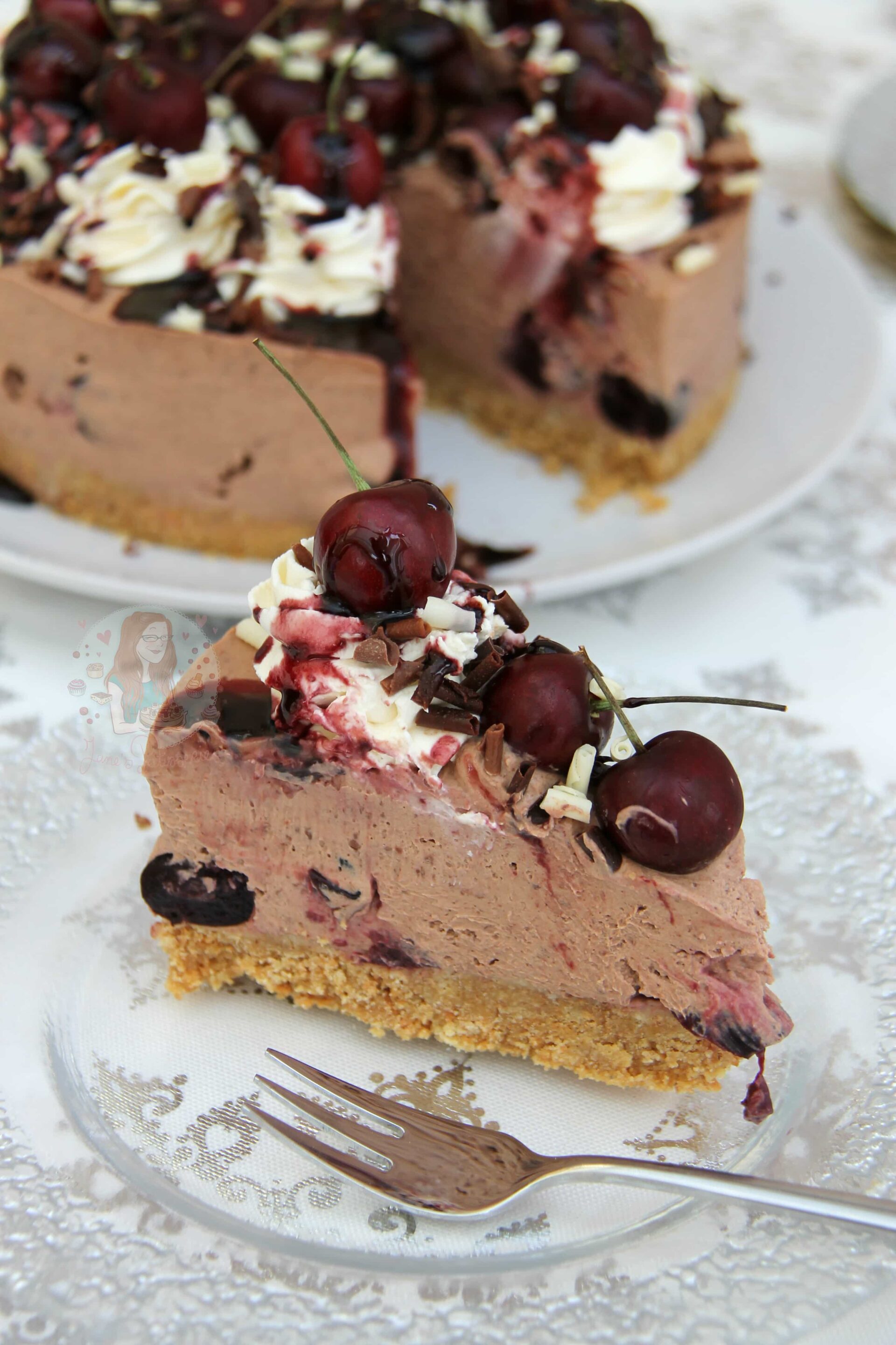 No-Bake Black Forest Cheesecake! - Jane's Patisserie