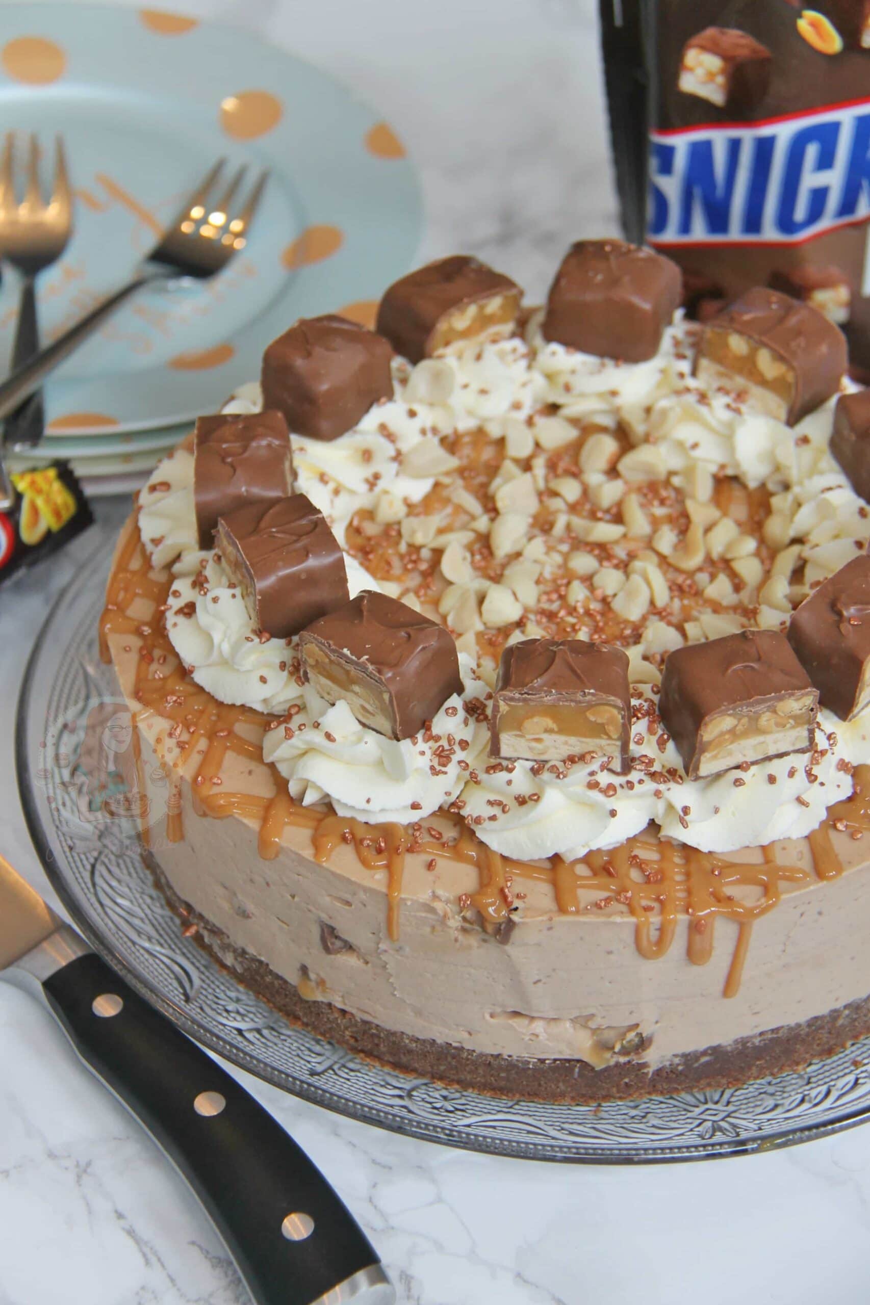 No-Bake Snickers Cheesecake! - Jane's Patisserie