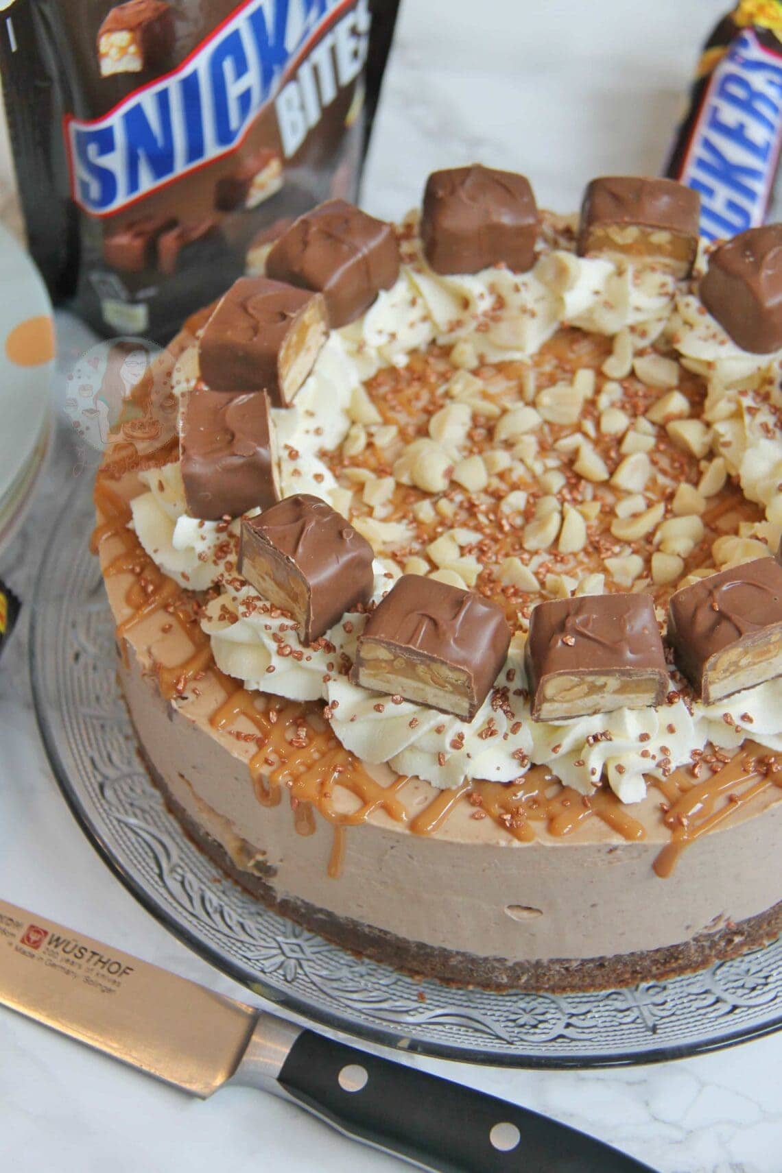 No-Bake Snickers Cheesecake! - Jane's Patisserie