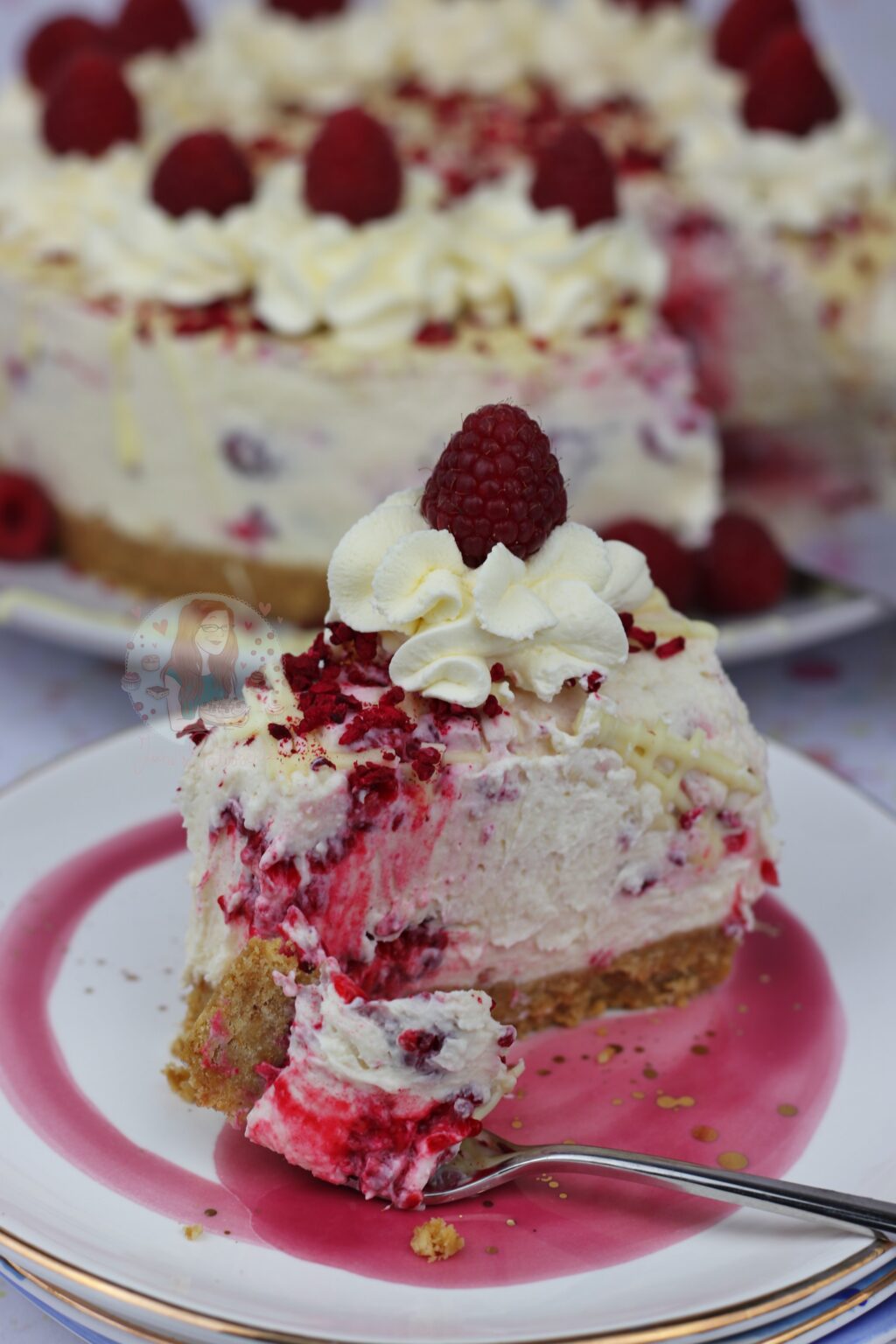 White Chocolate & Raspberry Cheesecake - Jane's Patisserie