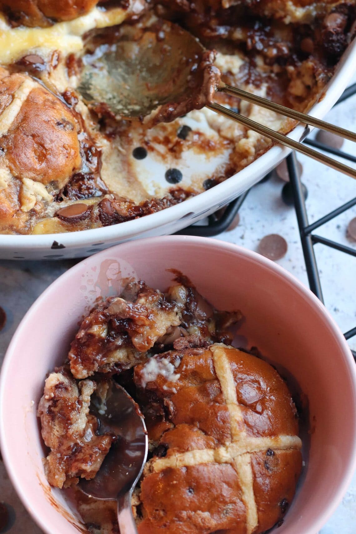 Hot Cross Bun Pudding! - Jane's Patisserie