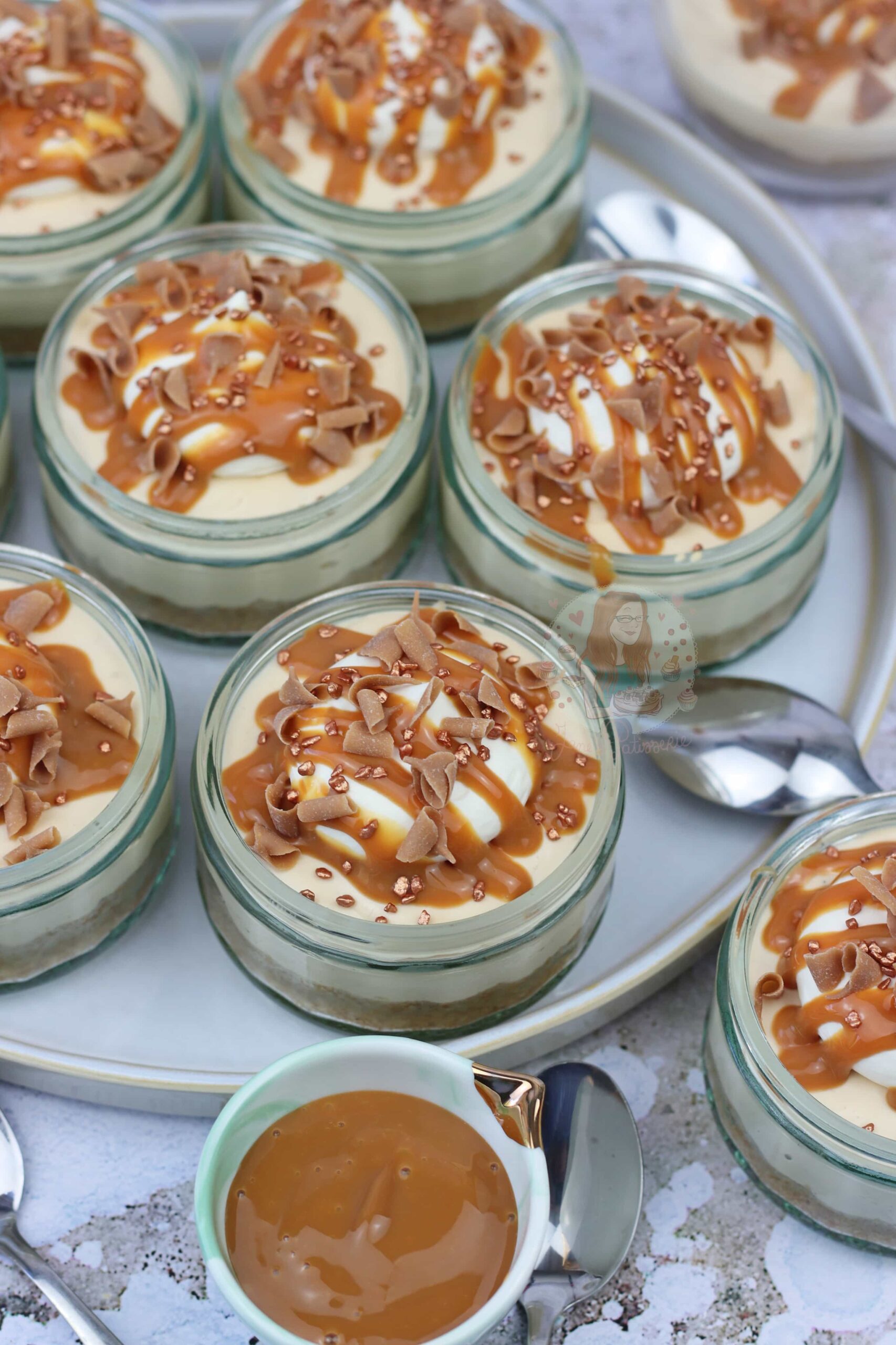 Salted Caramel Cheesecake Pots - Jane's Patisserie
