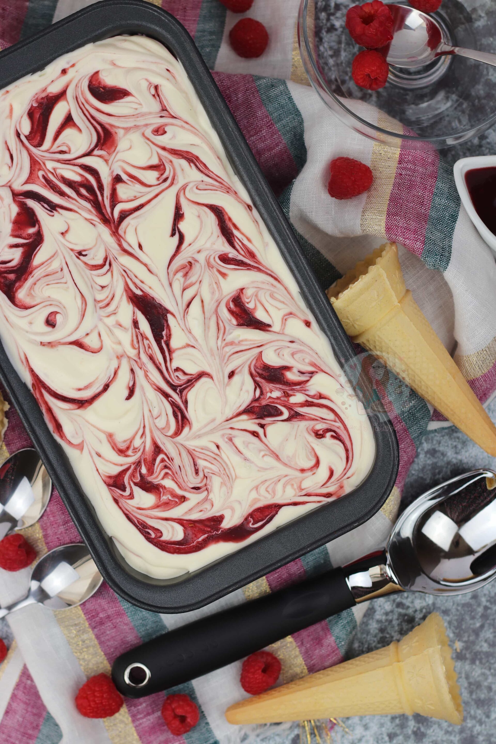 Raspberry Ripple Ice Cream! - Jane's Patisserie