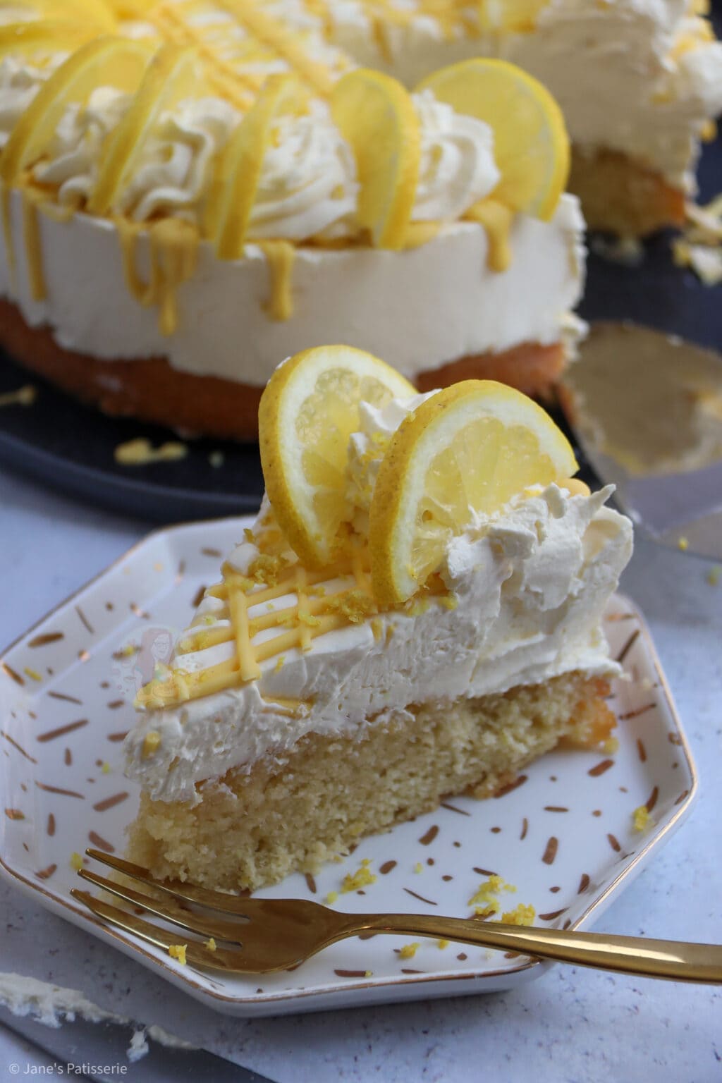 Lemon Drizzle Cheesecake! - Jane's Patisserie
