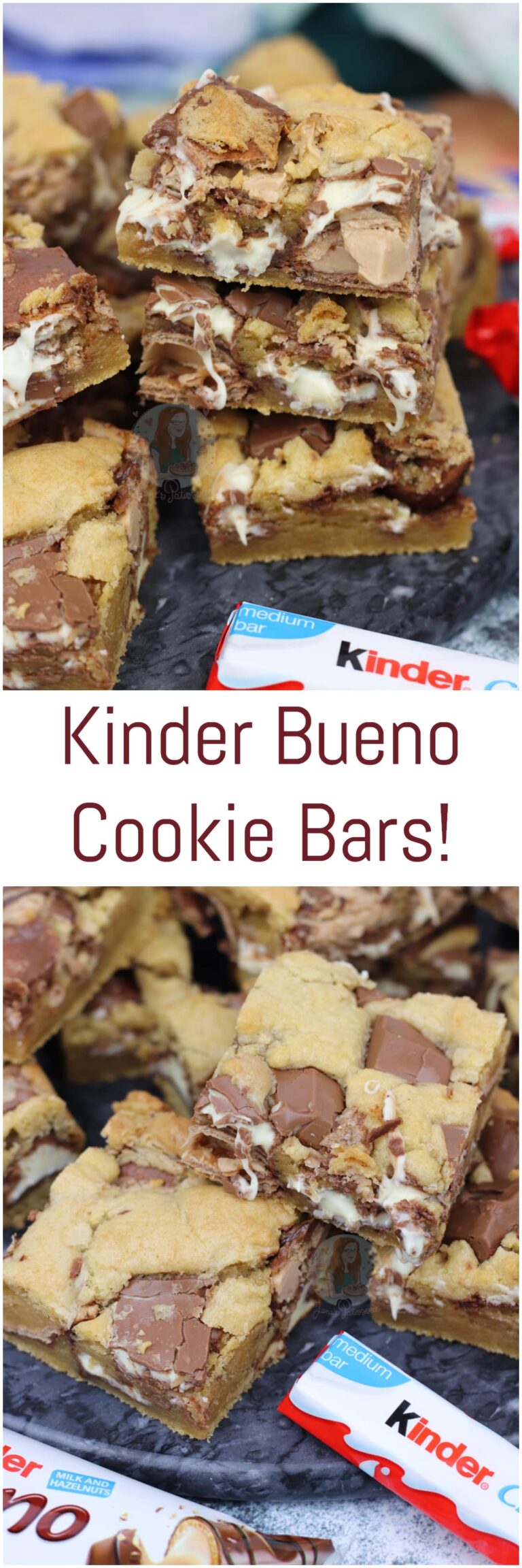 Kinder Bueno Cookie Bars! - Jane's Patisserie