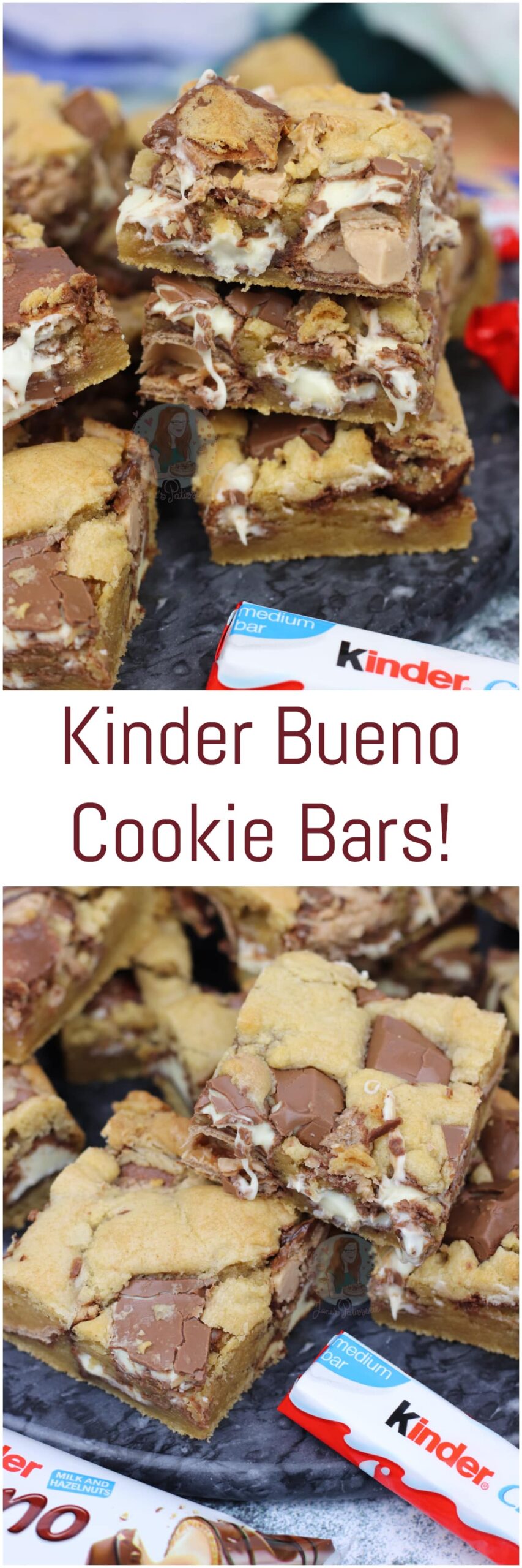 Kinder Bueno Cookie Bars! - Jane's Patisserie