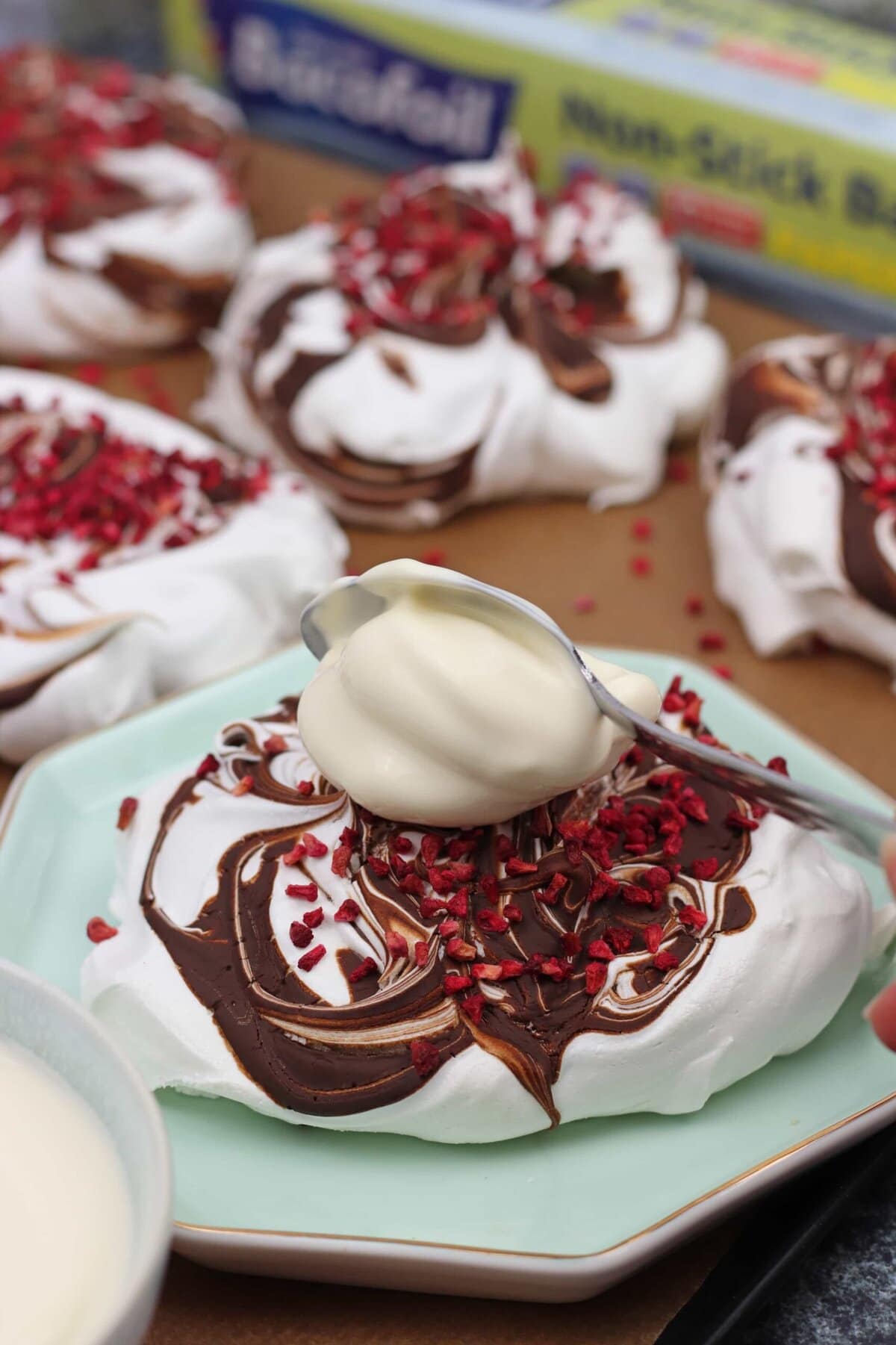 Chocolate Swirl Meringues | ad - Jane's Patisserie