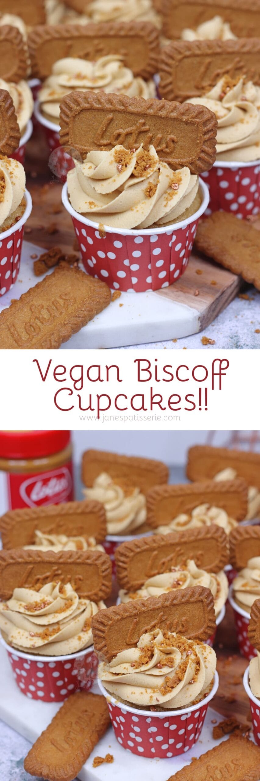 Vegan Biscoff Cupcakes! - Jane's Patisserie