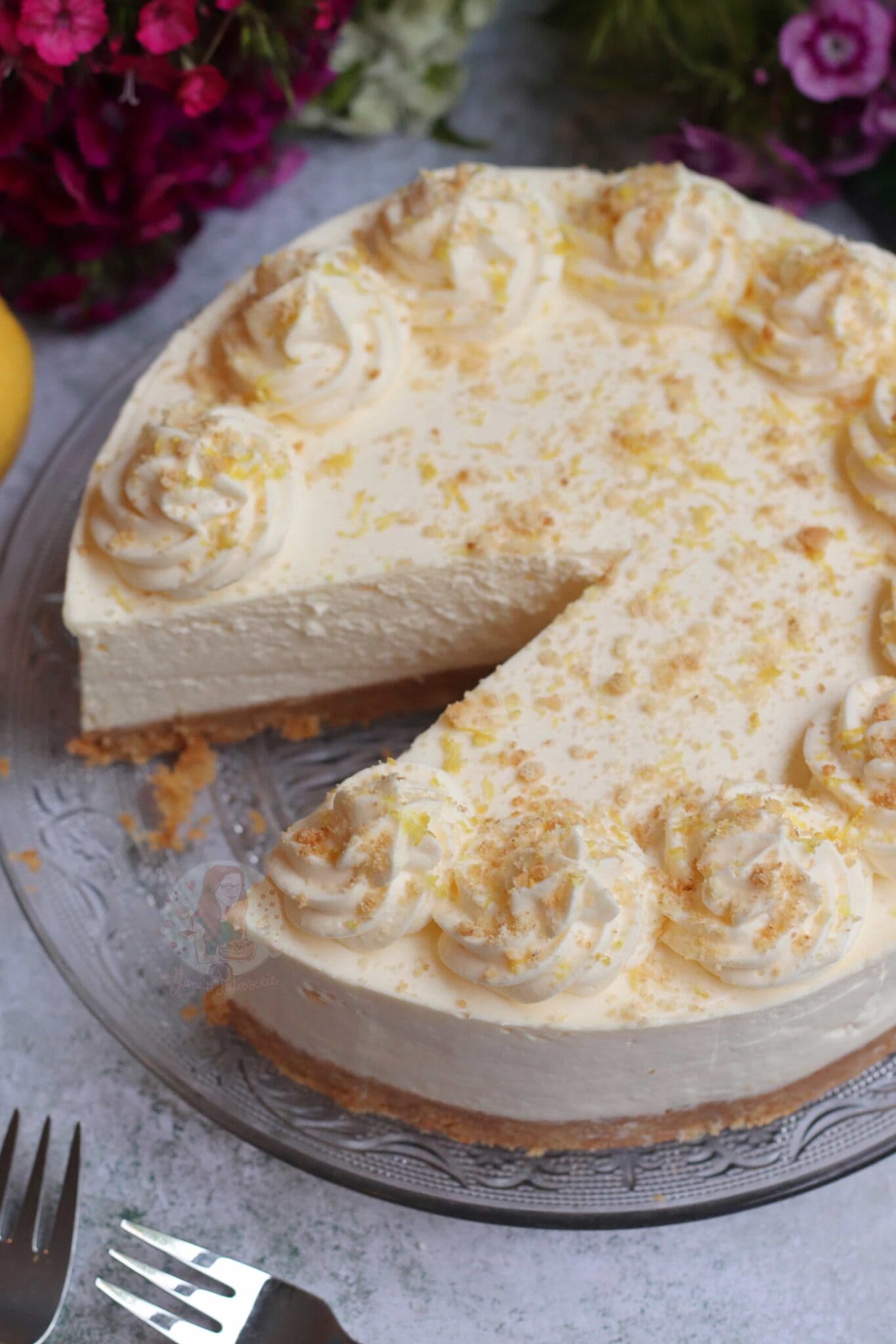 Lemon and Elderflower Cheesecake! - Jane's Patisserie
