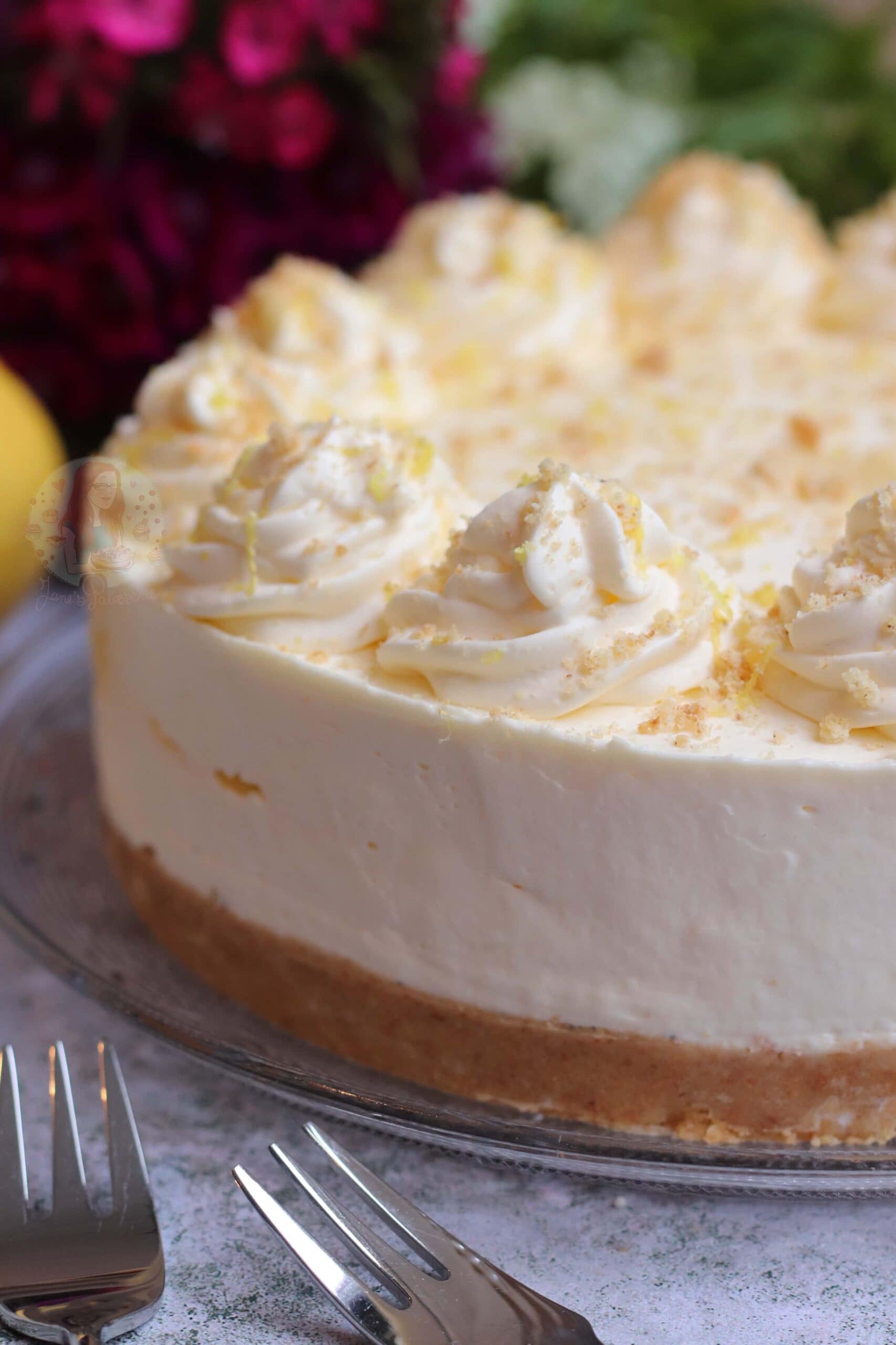 Lemon and Elderflower Cheesecake! - Jane's Patisserie