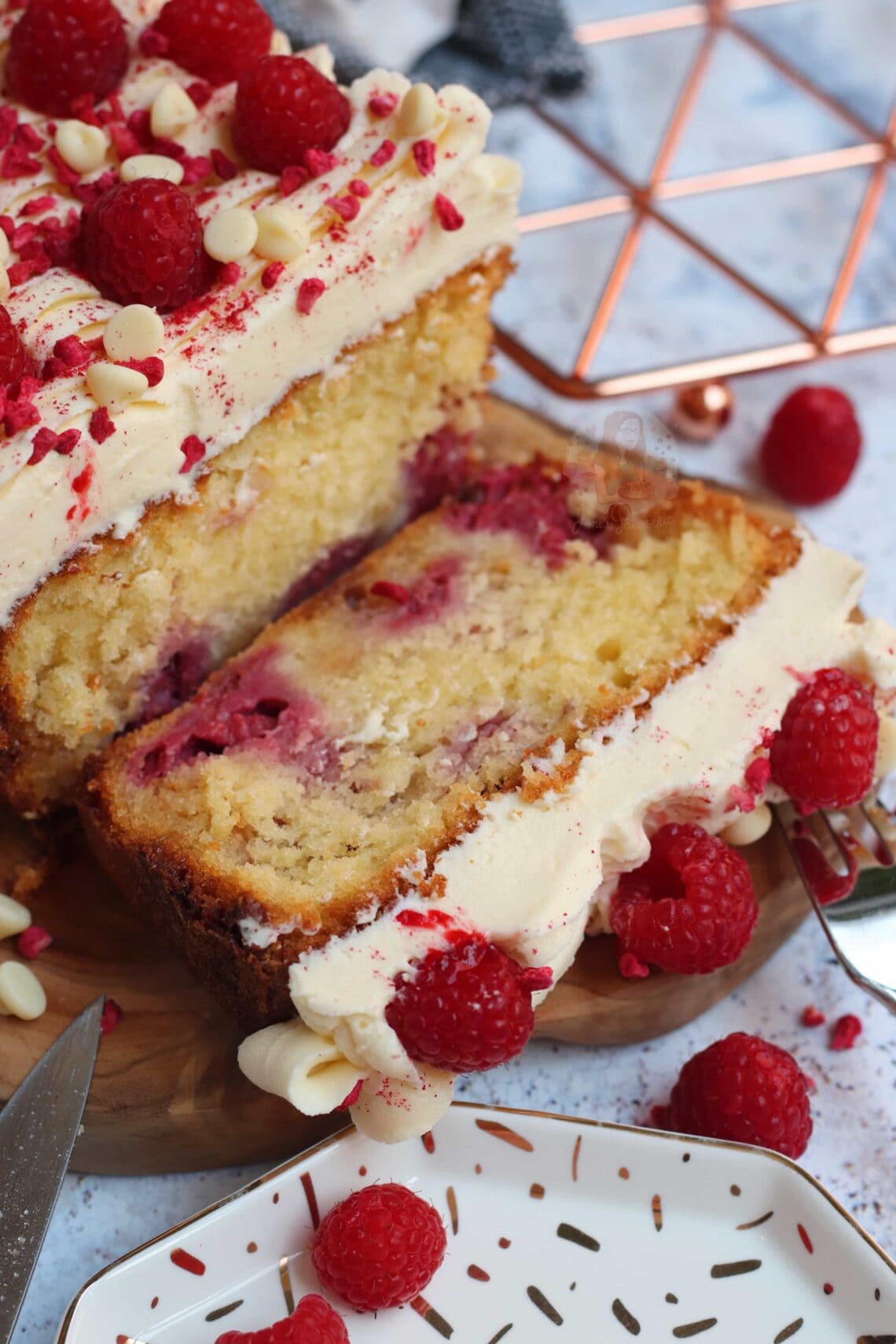 White Chocolate Raspberry Loaf Cake! - Jane's Patisserie