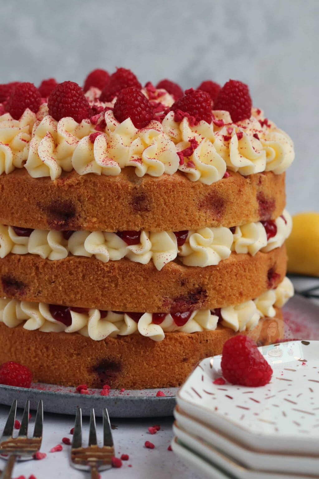 Lemon and Raspberry Cake! - Jane's Patisserie