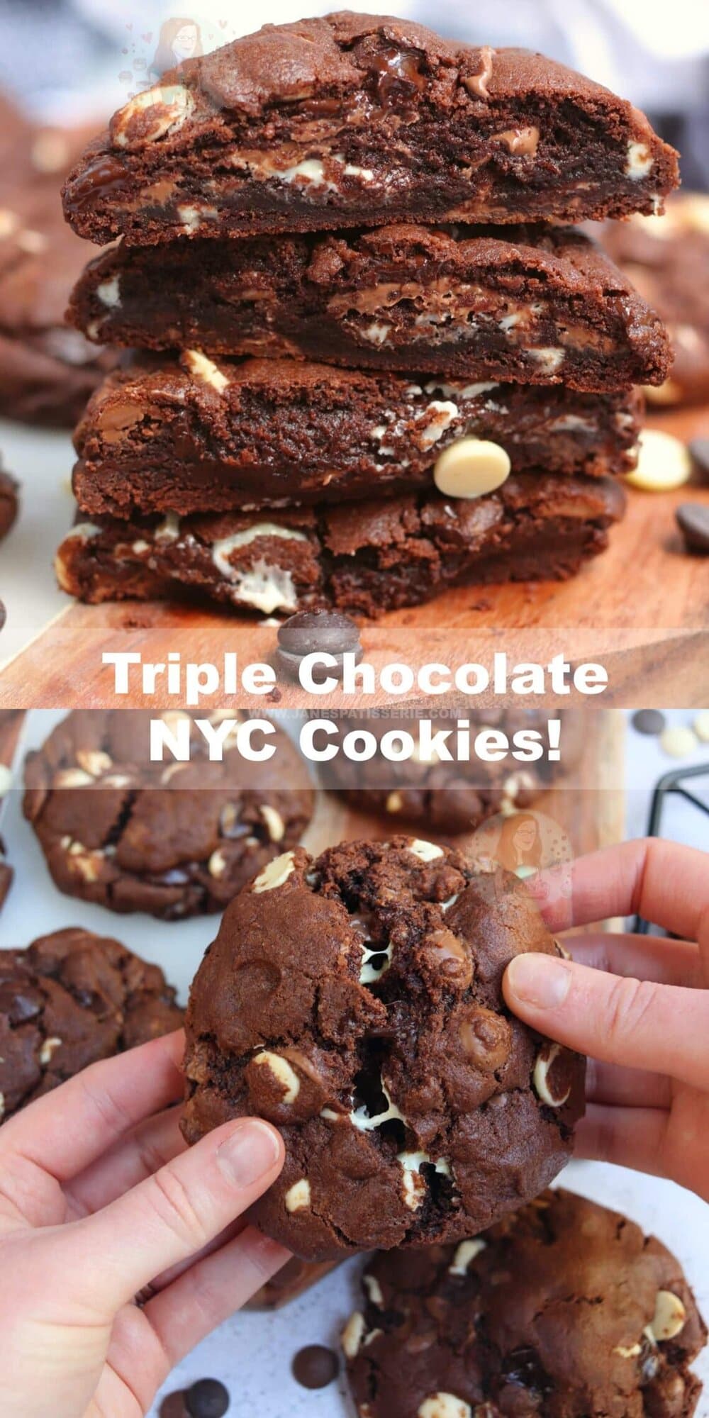 Triple Chocolate NYC Cookies! - Jane's Patisserie