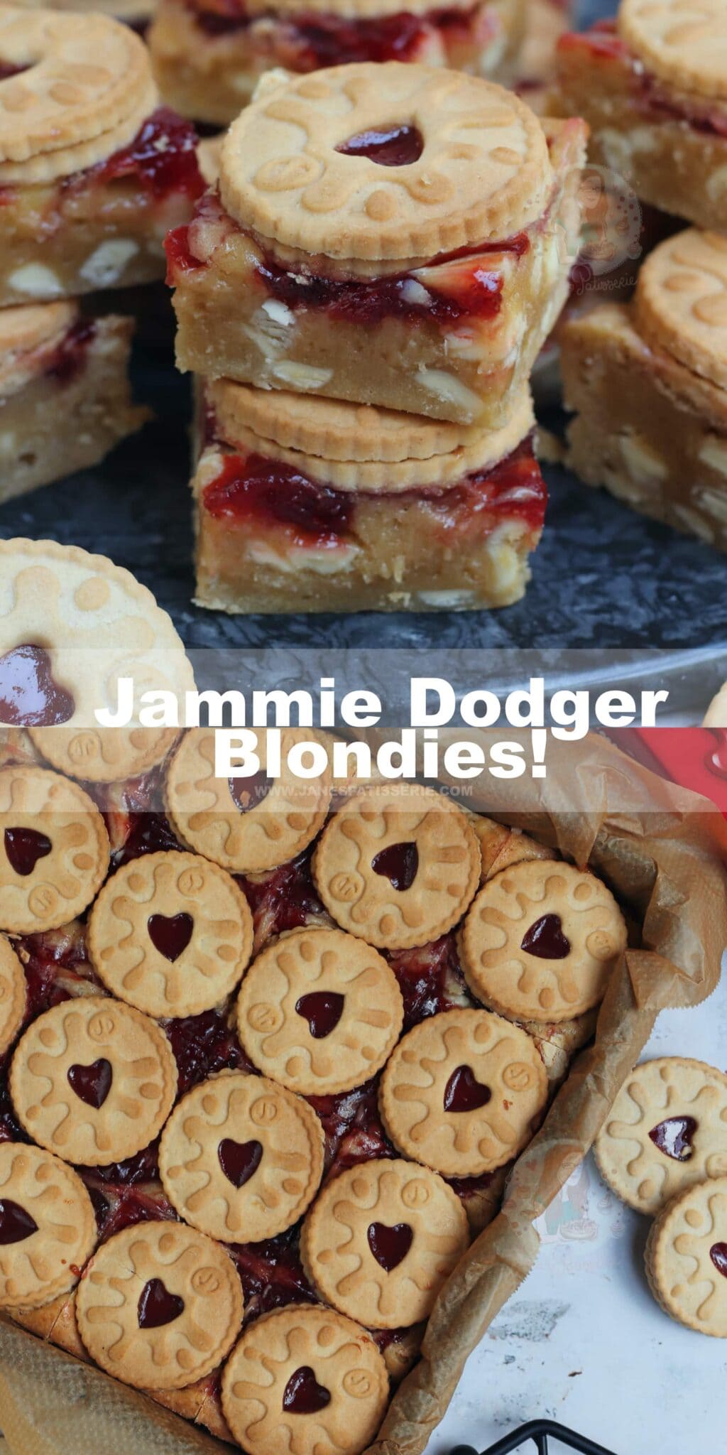 Jammie Dodger Blondies! - Jane's Patisserie