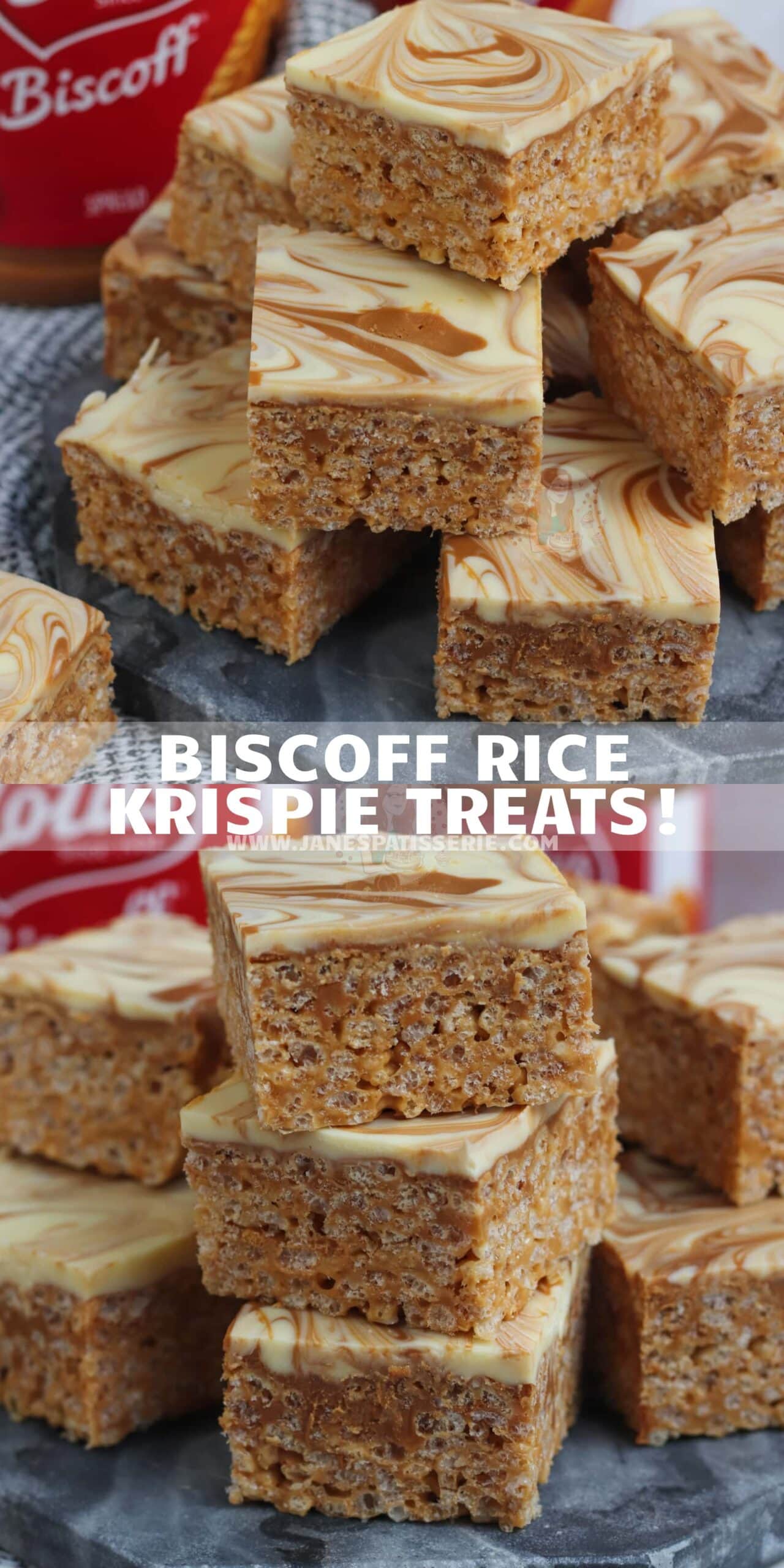 Biscoff Rice Krispie Treats! - Jane's Patisserie
