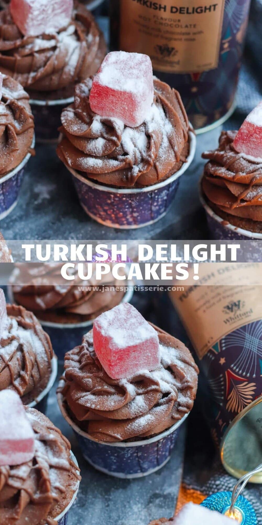 Turkish Delight Cupcakes! - AD - Jane's Patisserie