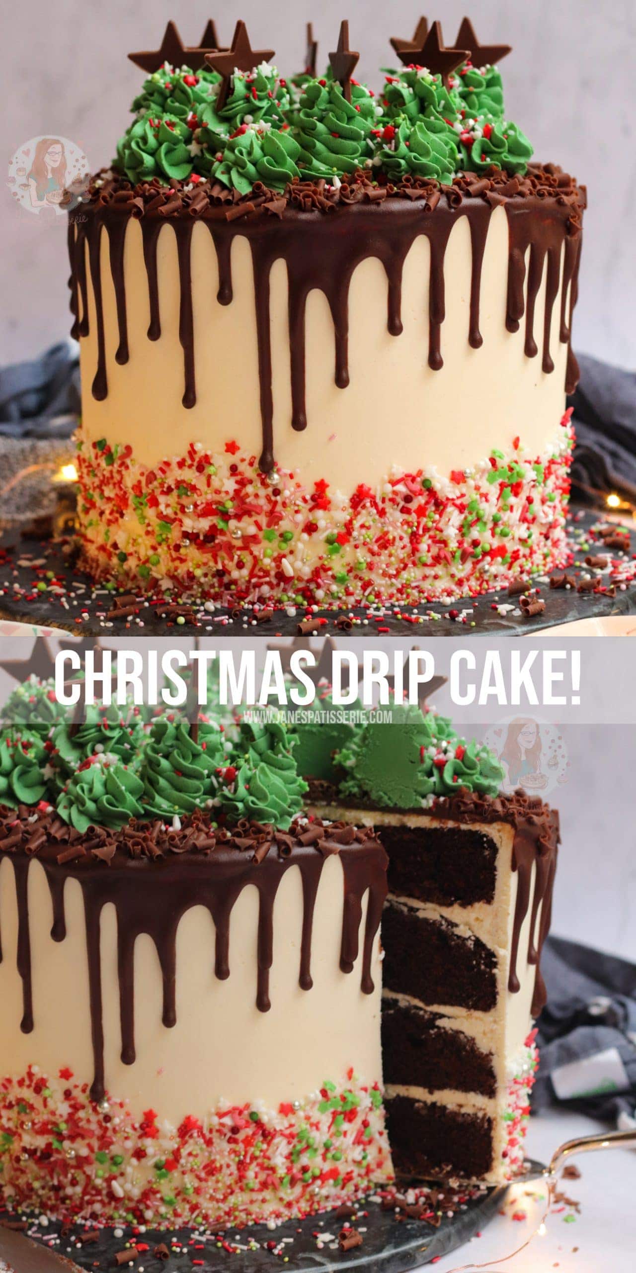 Christmas Drip Cake! - Jane's Patisserie